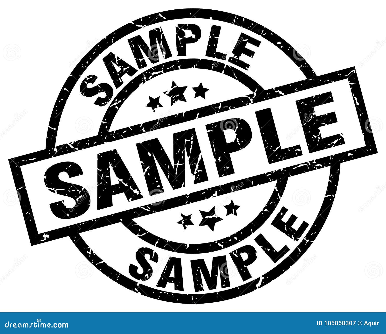 Sample Stamp Cartoon Vector | CartoonDealer.com #105058307