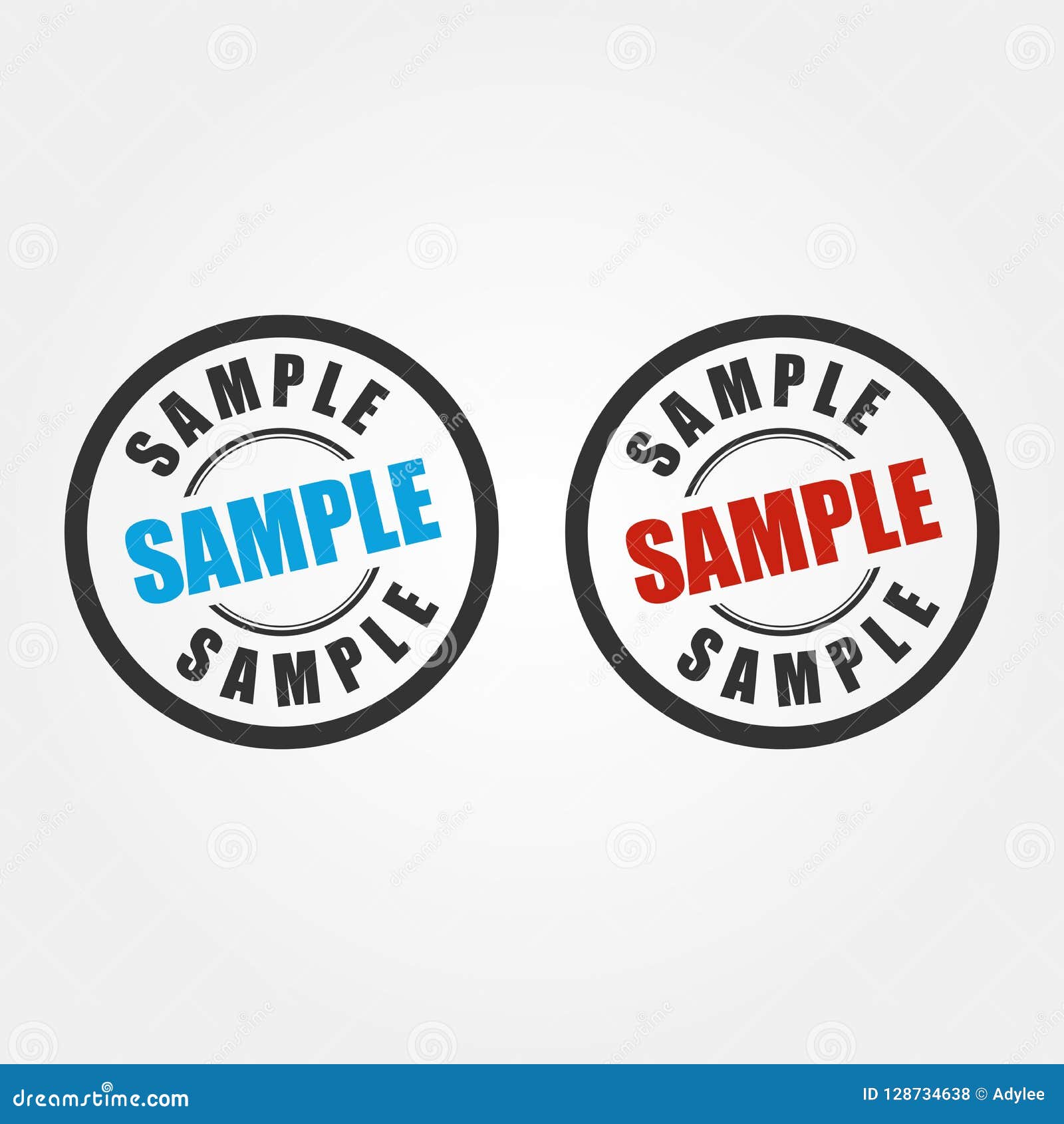 Sample Stamp with Two Color Stock Photo - Illustration of insignia ...