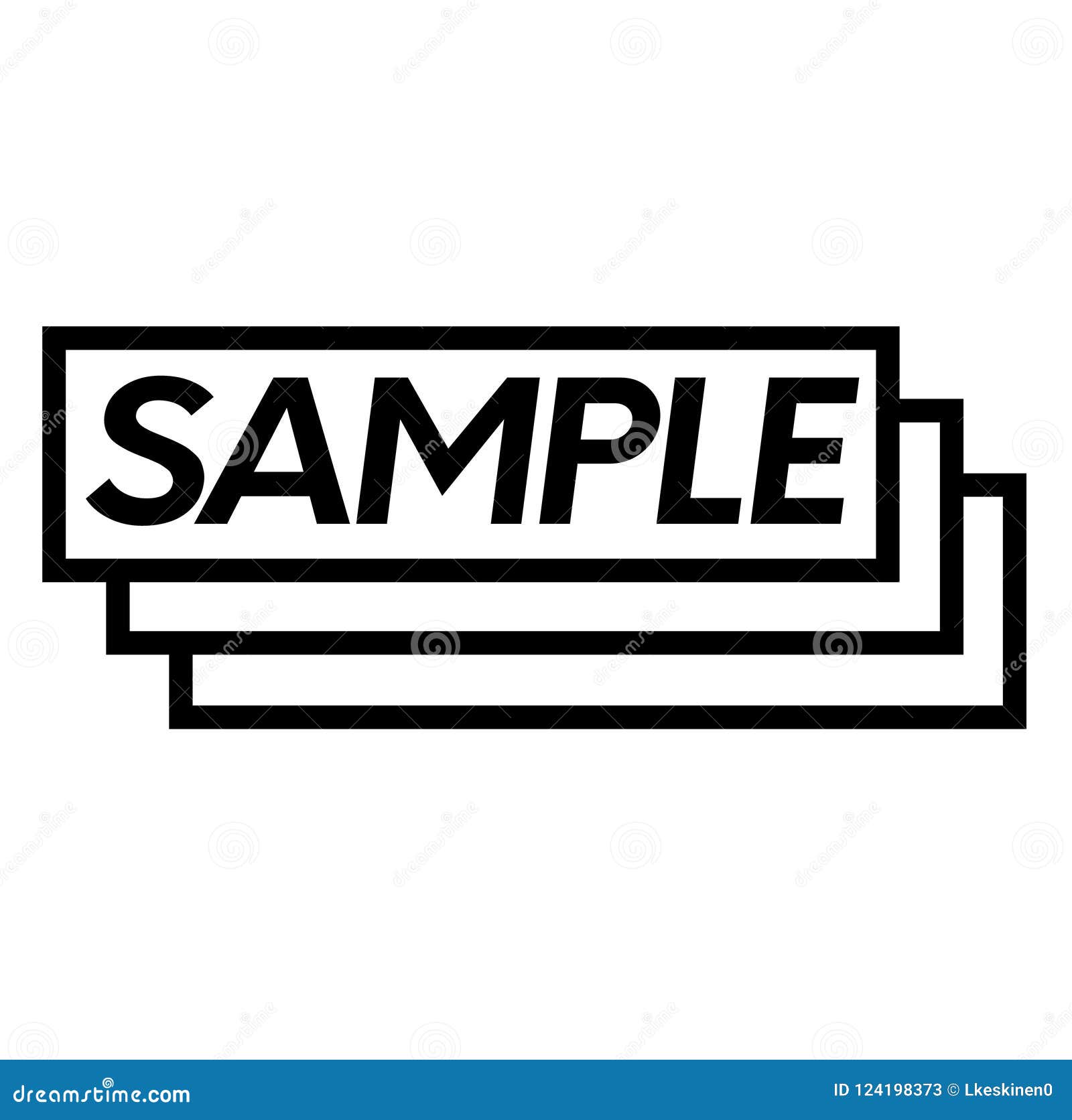 Sample stamp on white stock vector. Illustration of information - 124198373