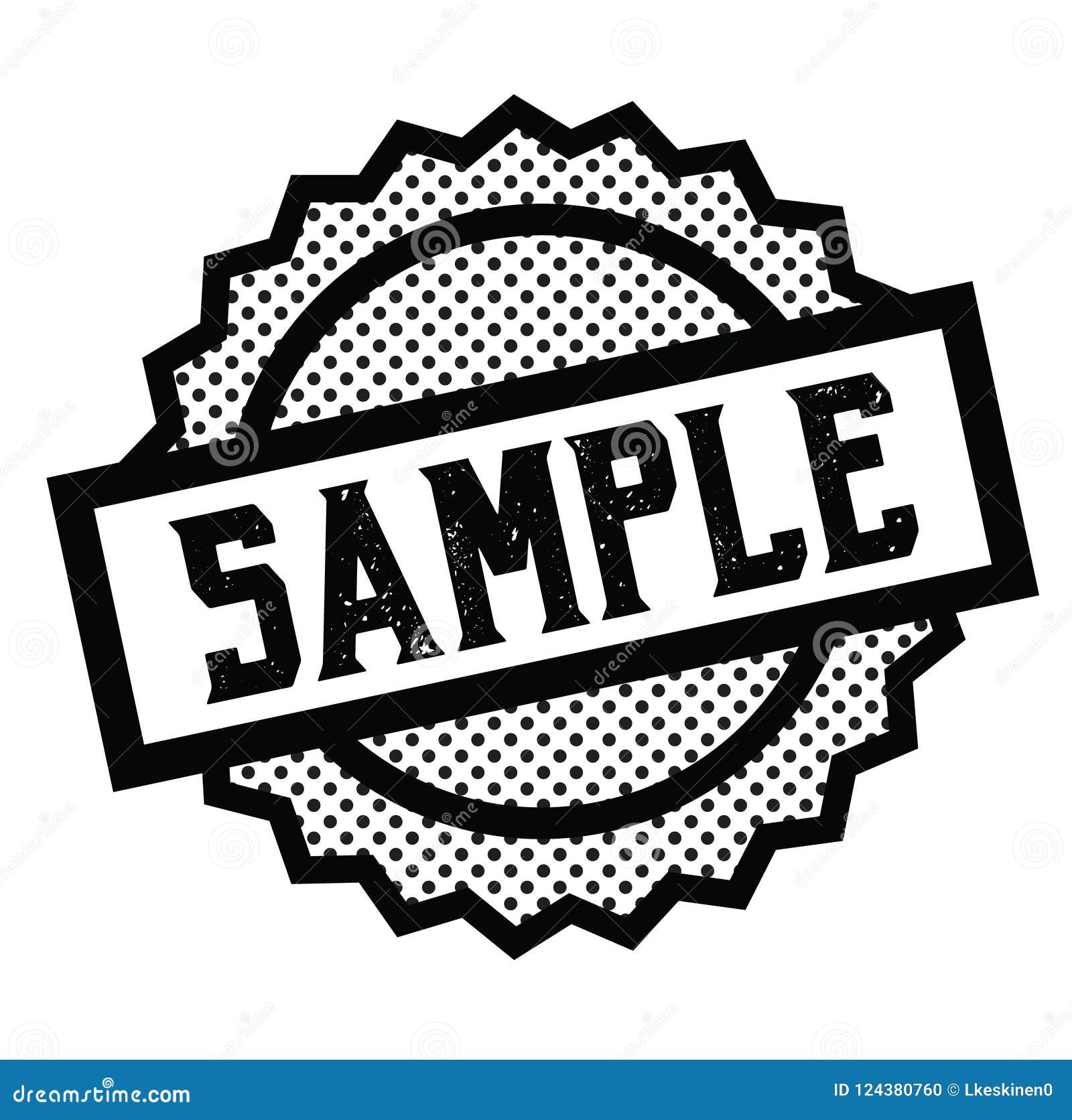Sample stamp on white stock vector. Illustration of incomplete - 124380760