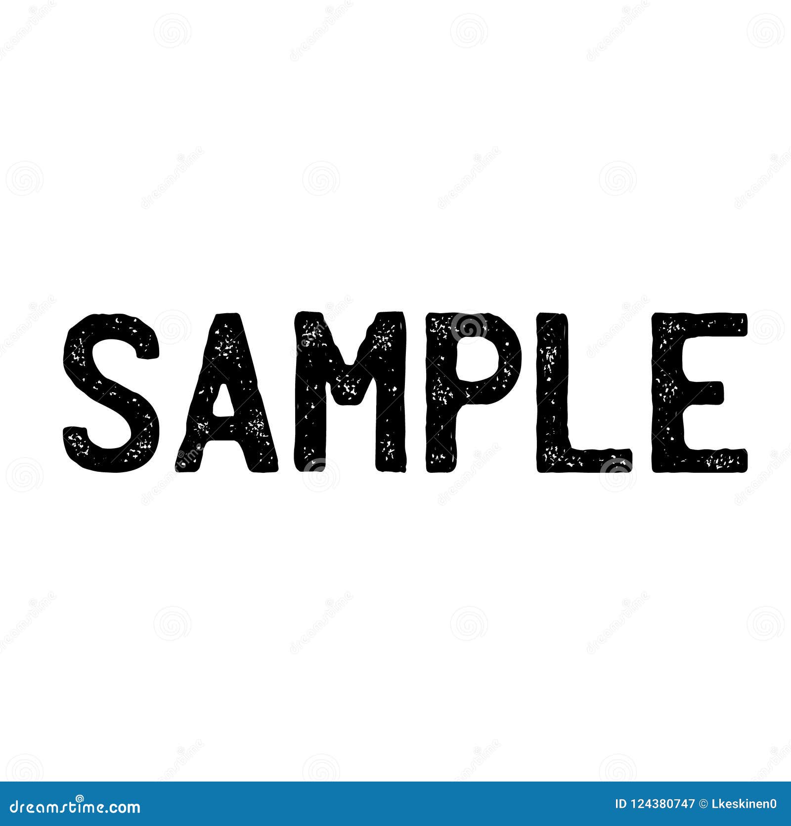 Sample stamp on white stock vector. Illustration of symbol - 124380747