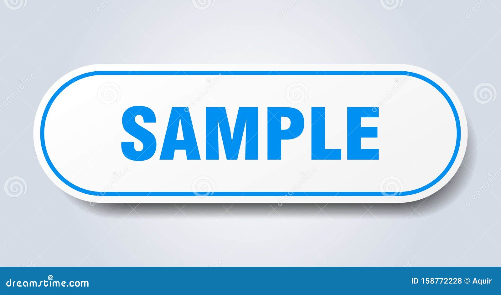 Sample sticker. stock vector. Illustration of sample - 158772228
