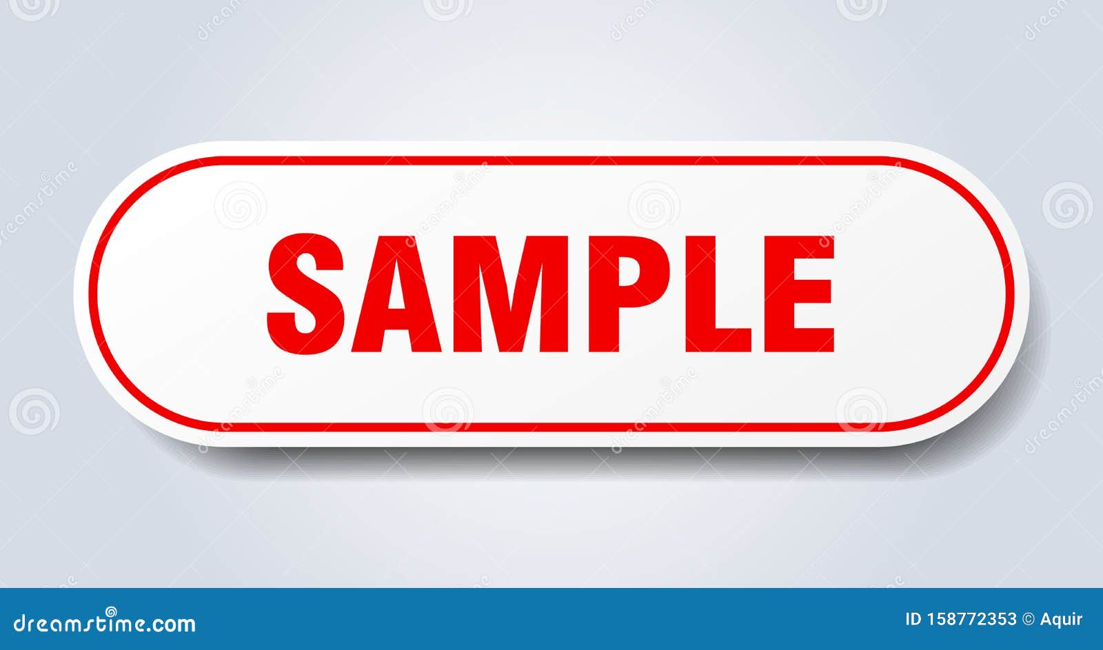 Sample Sticker. Sample Sign On Transparent Background Vector ...