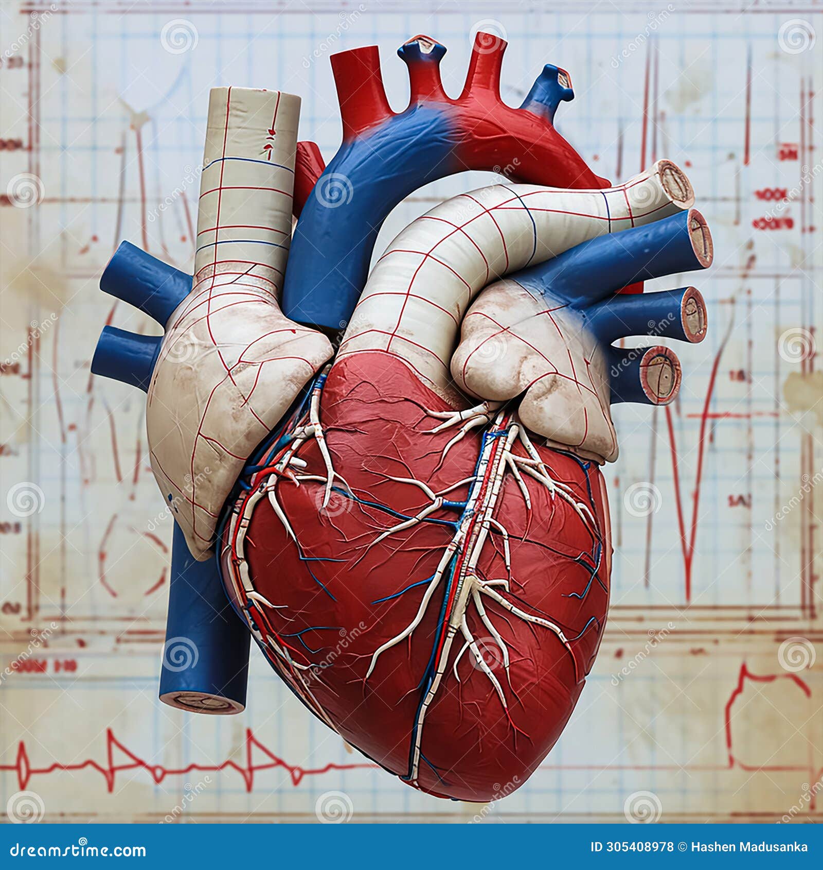 Sample Structure of Human Heart Stock Illustration - Illustration of ...