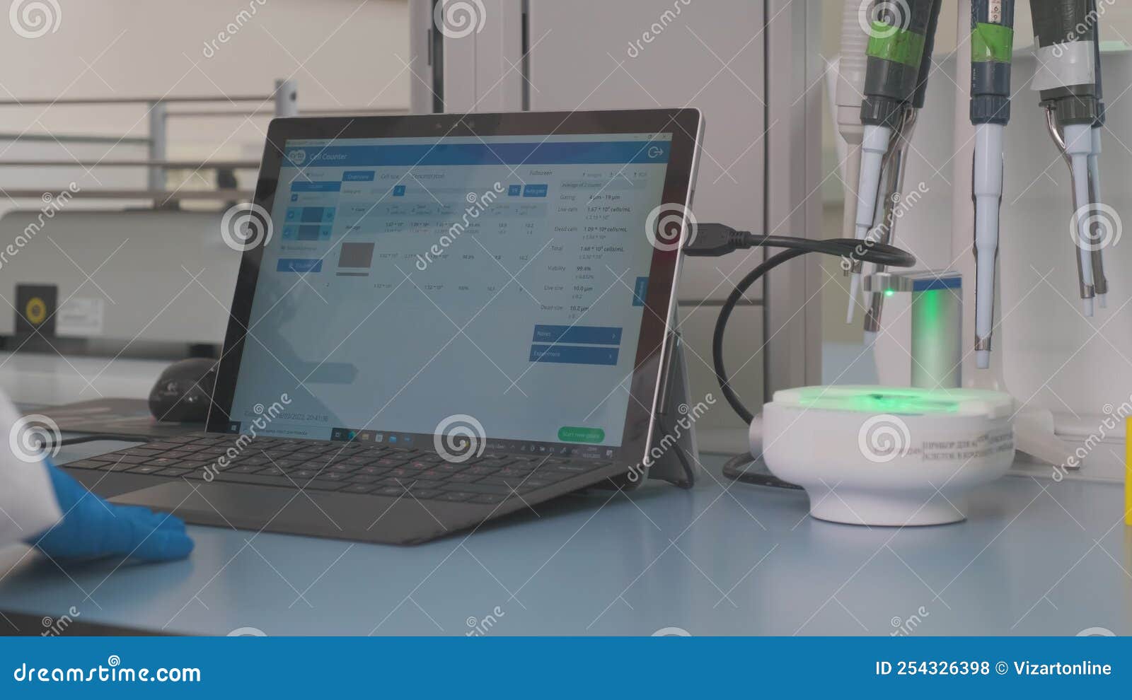 A Sample of a Substance is Observed Under a Microscope in a Laboratory ...