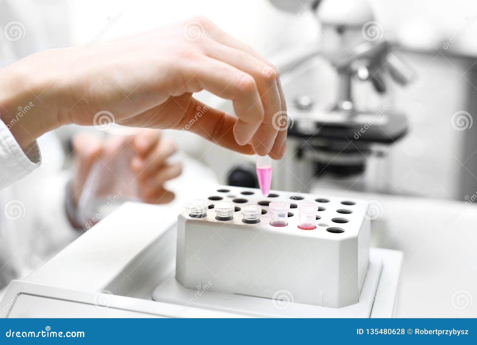 Sample Testing. Laboratory Shaker. Stock Photo - Image of research ...
