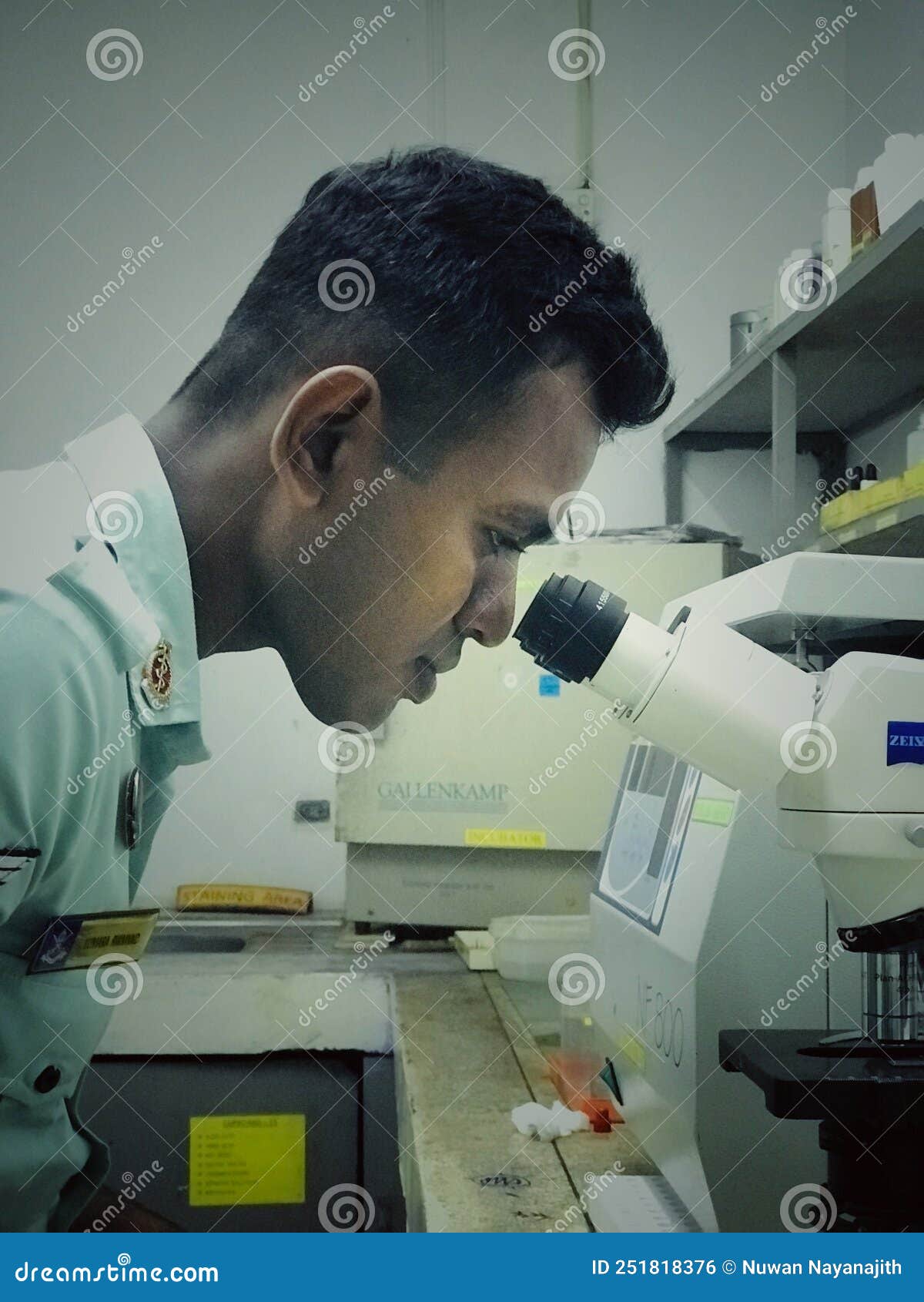 Sample testing microscope stock photo. Image of laboratory - 251818376