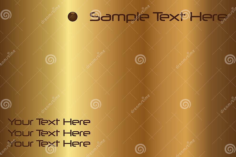 Sample Text Gold Background Stock Vector - Illustration of sheet, heavy ...