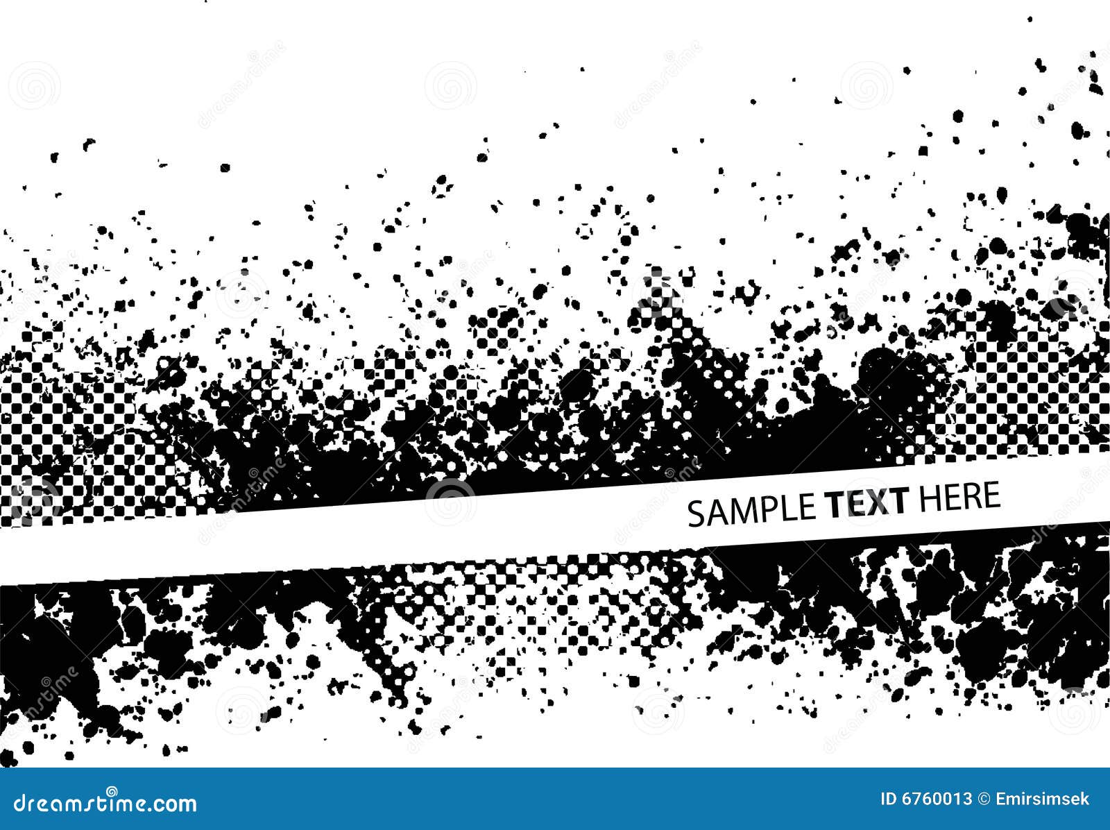 Sample text here stock vector. Illustration of drip, isolated - 6760013