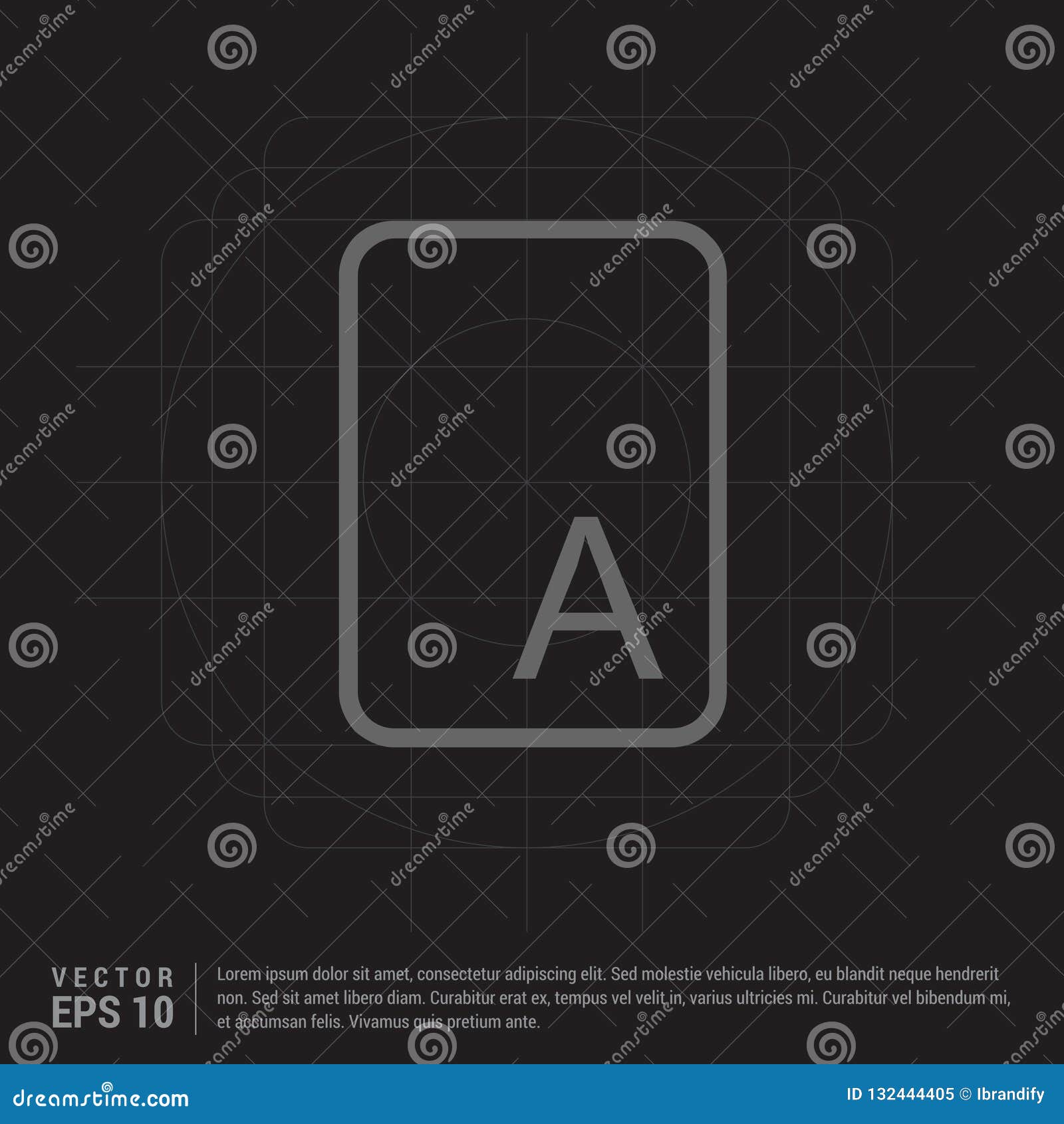 Sample text icon stock vector. Illustration of advertising - 132444405