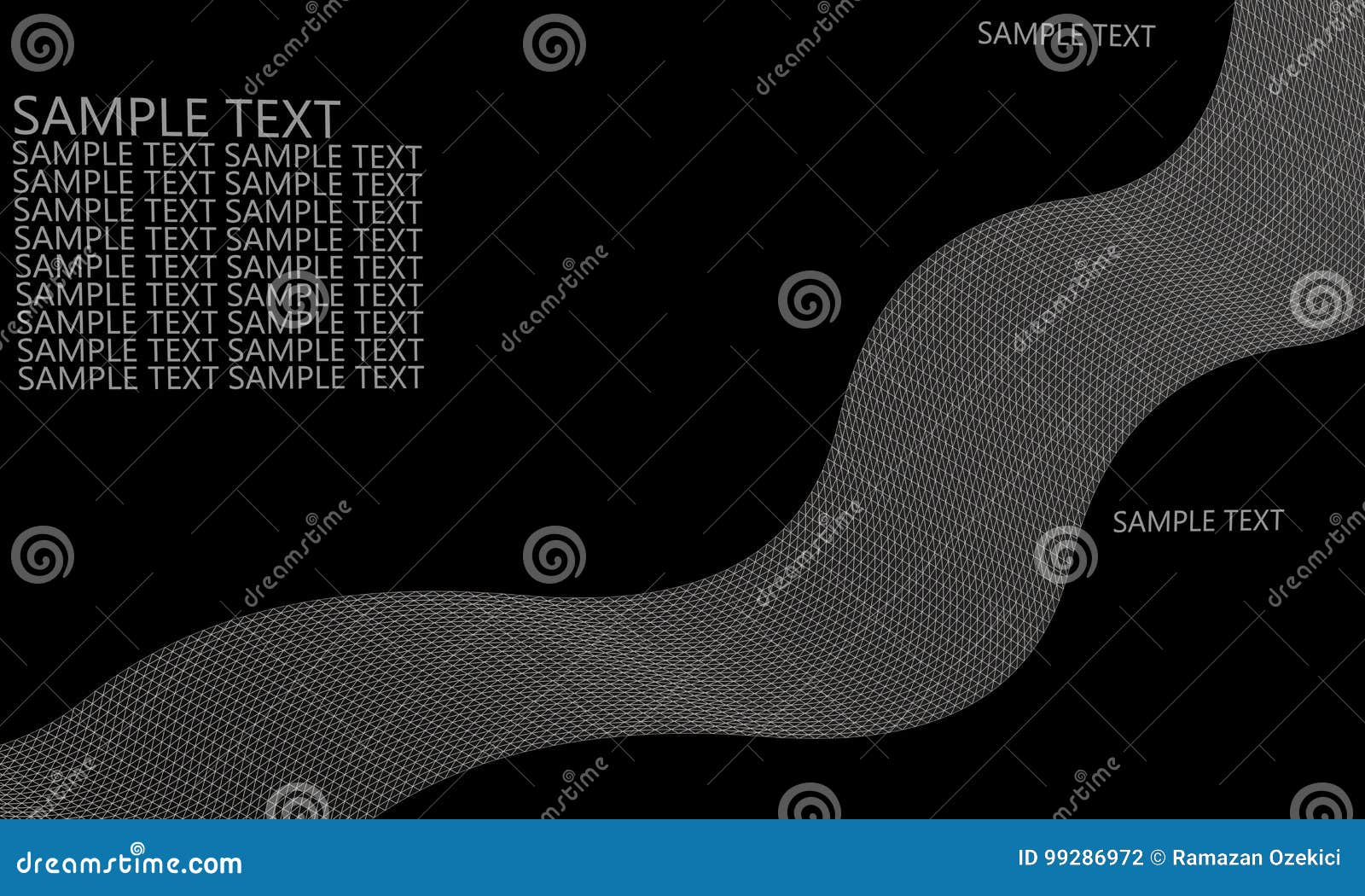 Sample text and lines, 3d stock illustration. Illustration of design ...