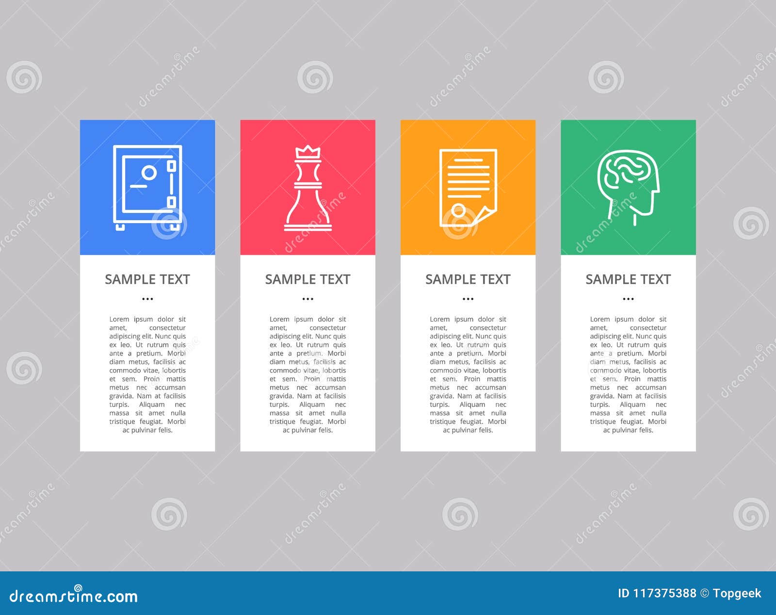 Sample Text And Logos Set On Vertical Rectangles Vector Illustration ...