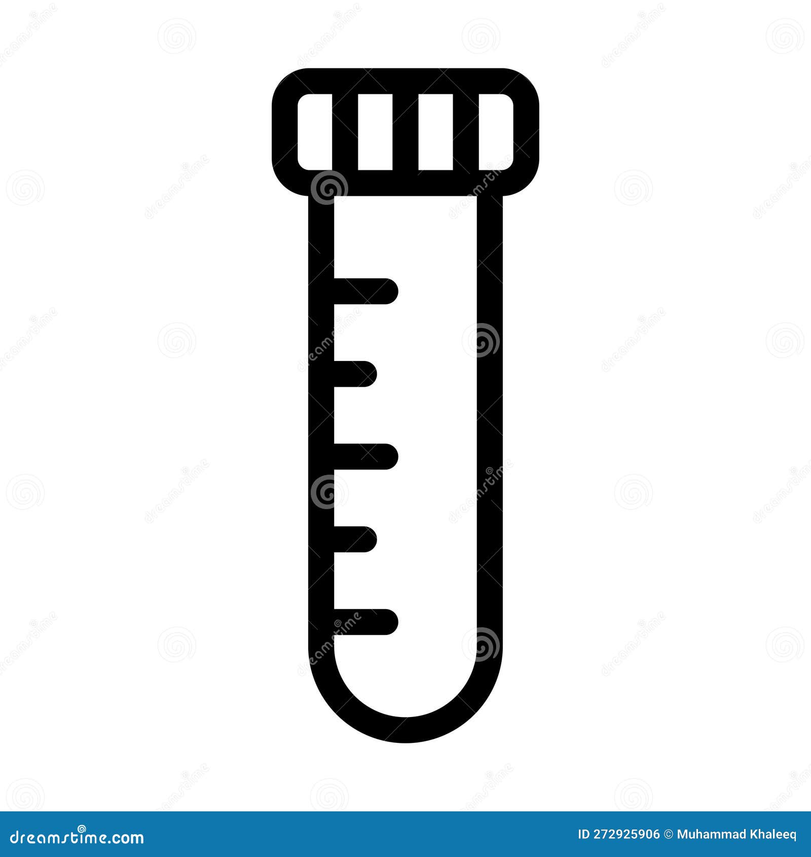 Sample Tube Vector Thick Line Icon for Personal and Commercial Use ...