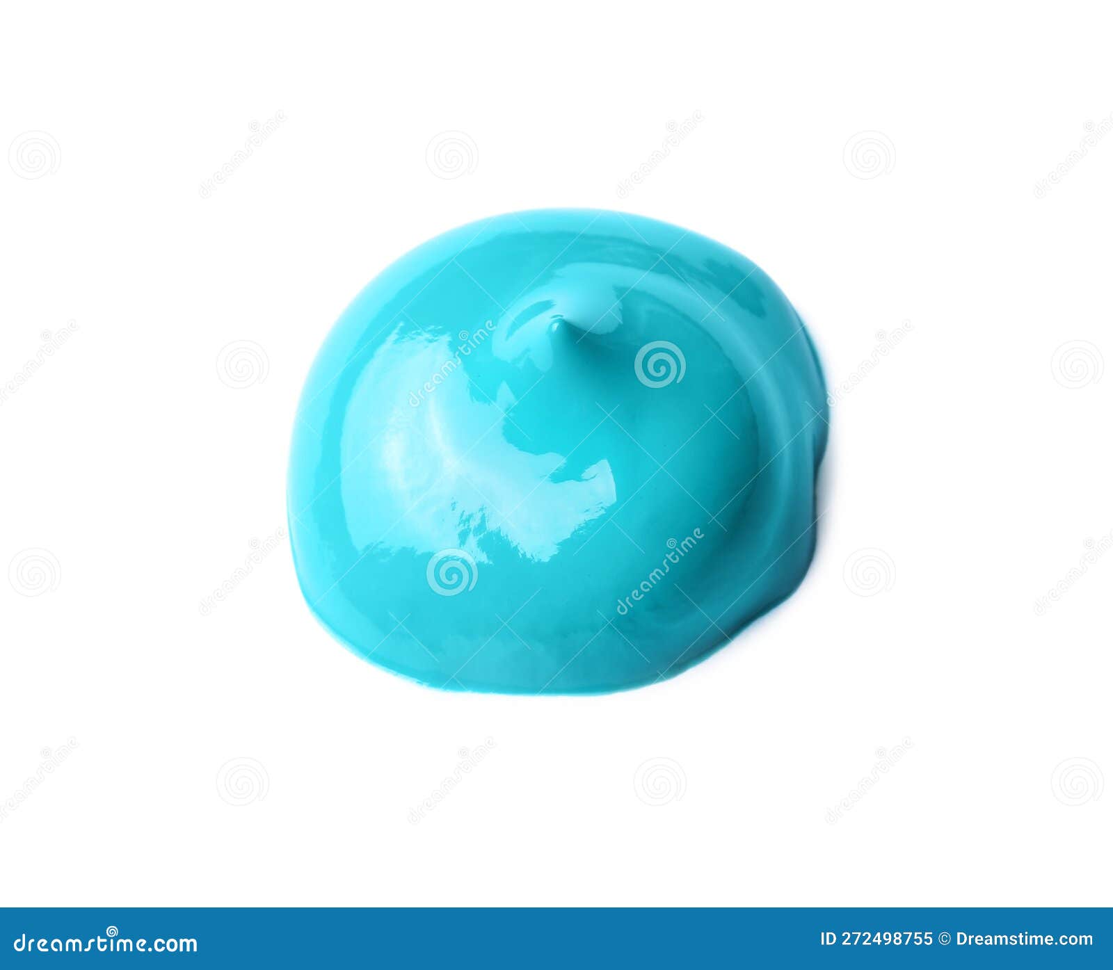 Sample of Turquoise Paint on White Background, Top View Stock Image ...