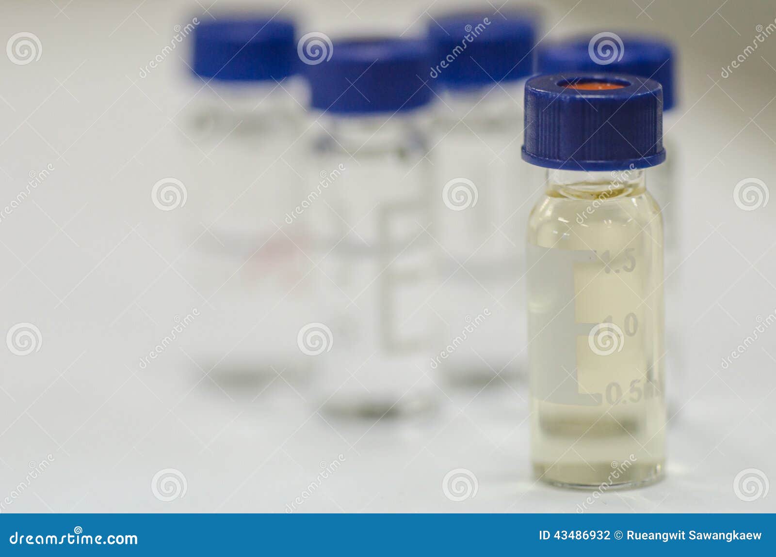 Sample Vial With Blood, Label Own Design, Dummy Data Coronavirus Test ...