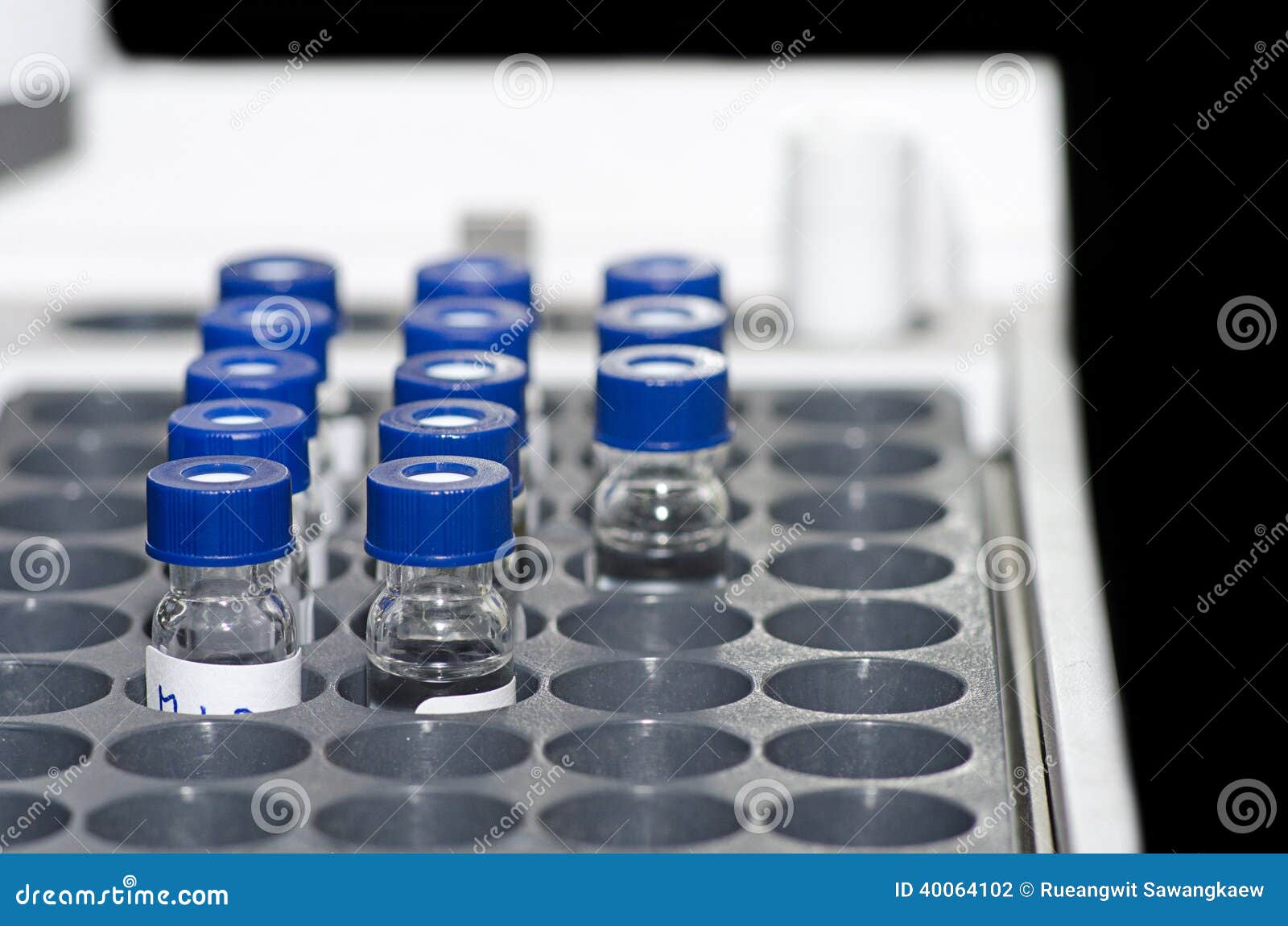 Sample Vial in Instrumental Analysis Tray Stock Photo - Image of ...