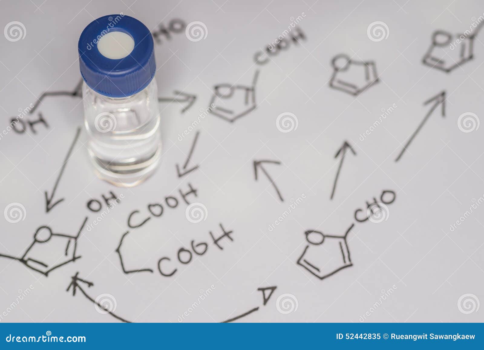 Sample vial on the paper stock image. Image of pharmaceutical - 52442835