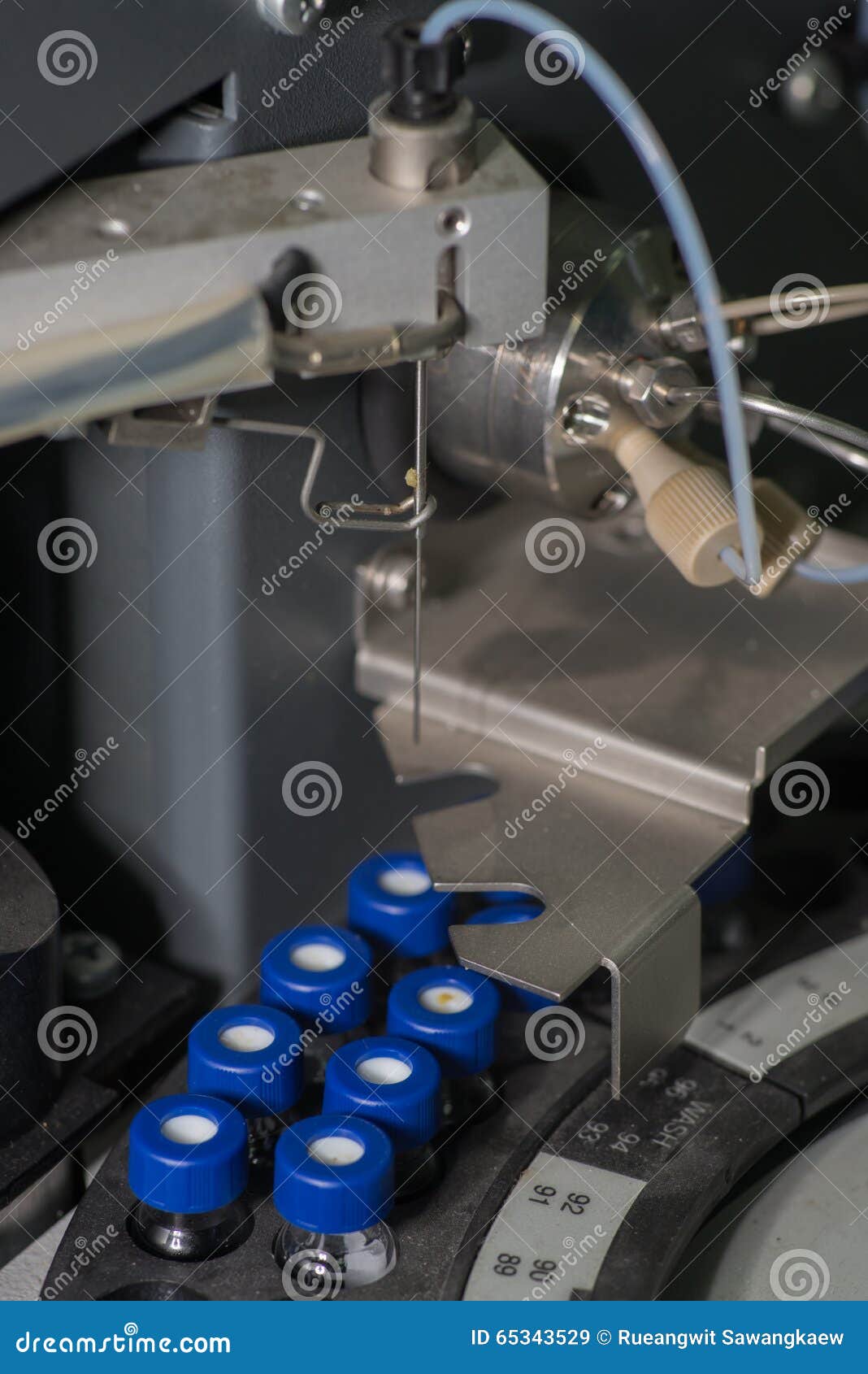 Sample Vials in Line Waiting for Analysis Stock Image - Image of ...