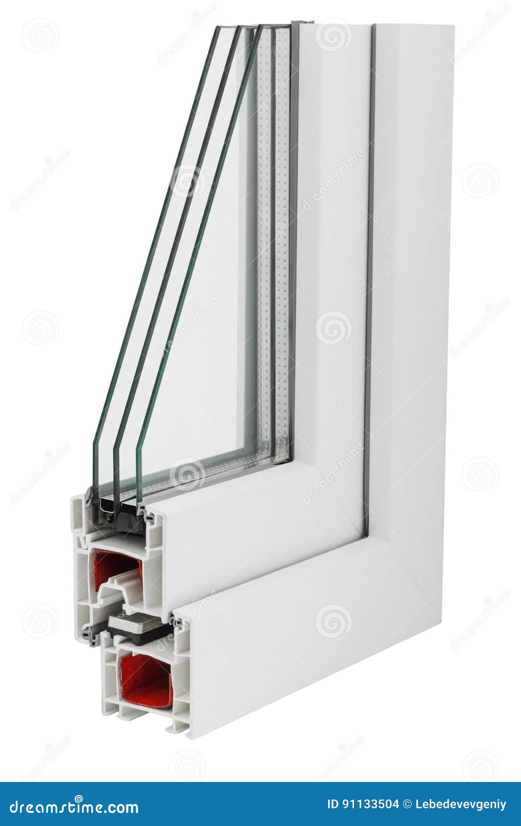 Sample of window profile stock photo. Image of background - 91133504