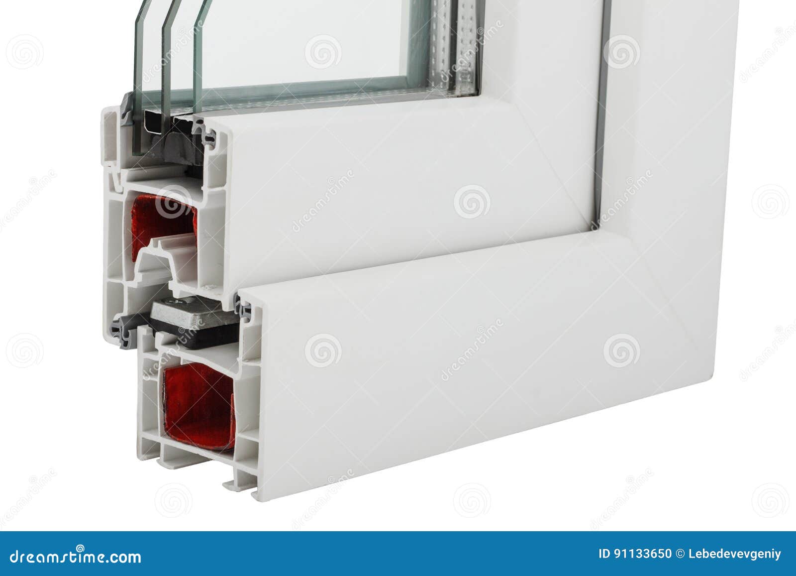 Sample of window profile stock photo. Image of glass - 91133650