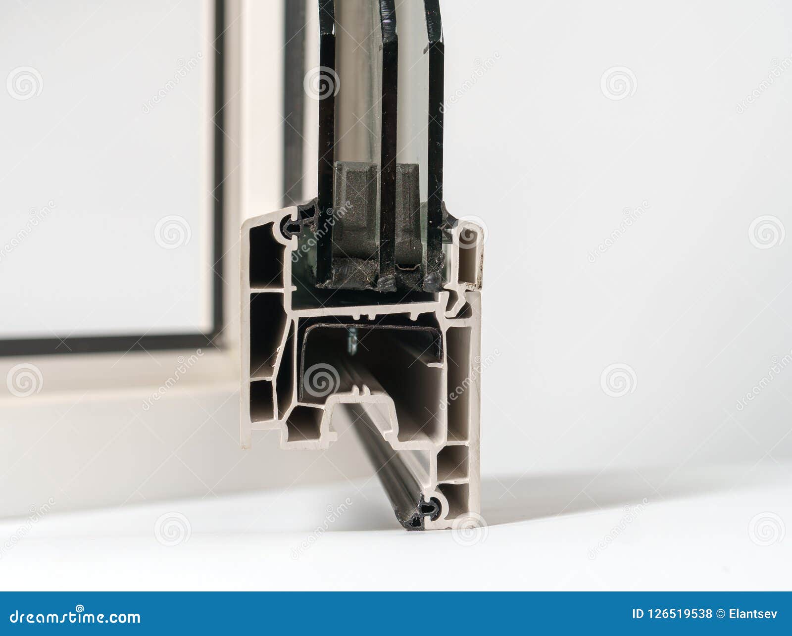 Sample of Window Profile on White Background Stock Photo - Image of ...
