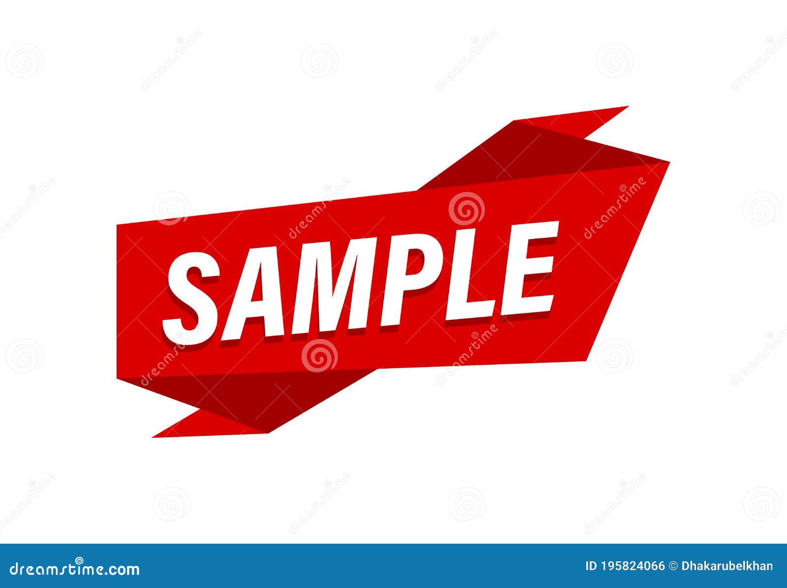 Sample Written, Red Flat Banner Sample Stock Vector - Illustration of ...