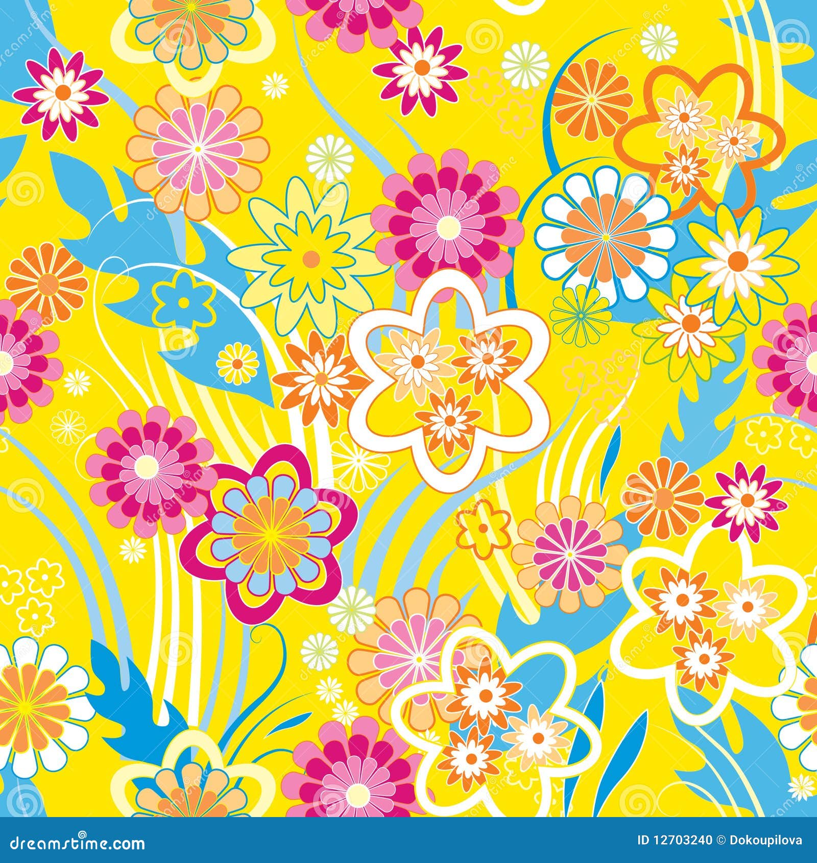 Sample_yellow_floral_vector Stock Vector - Illustration of curve ...