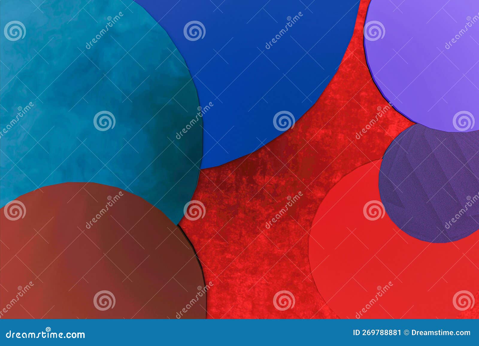 Sampler of Velvet Color Tones in Circular Samples. 3d Render. Stock ...