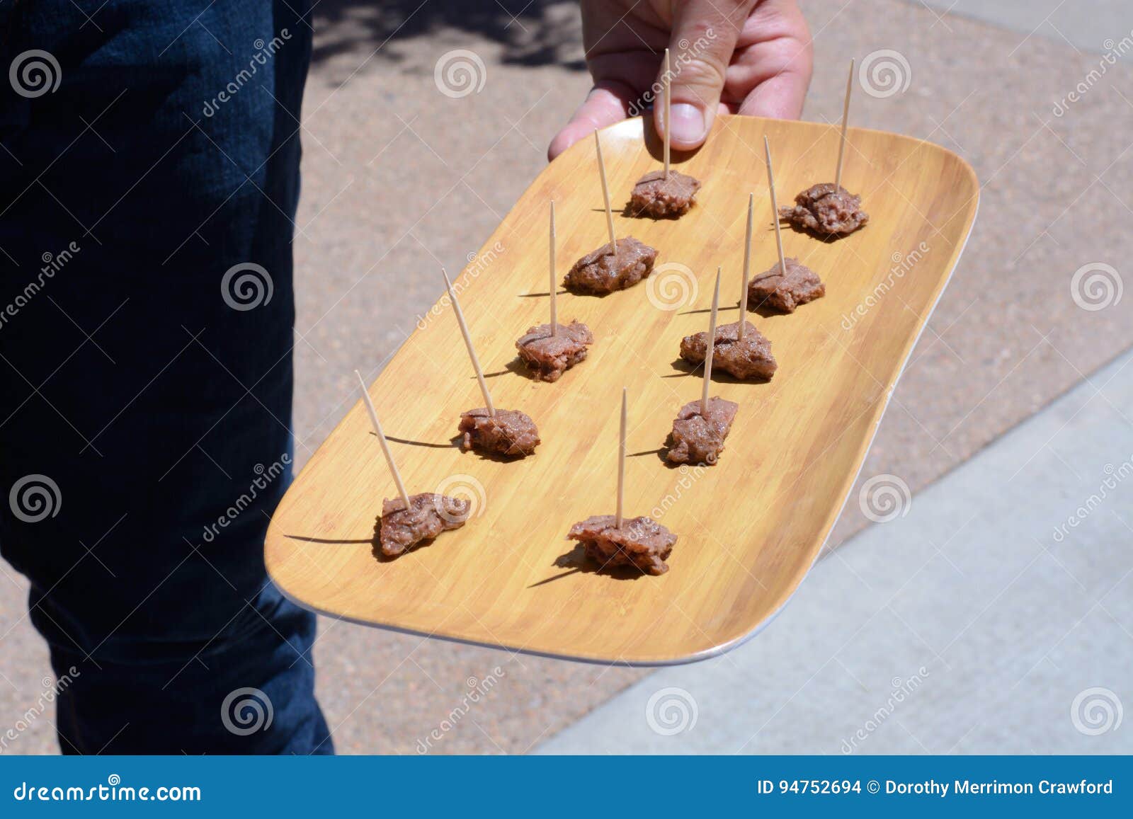 Samples of Angus Beef Appetizers Stock Photo - Image of gourmet, meat ...