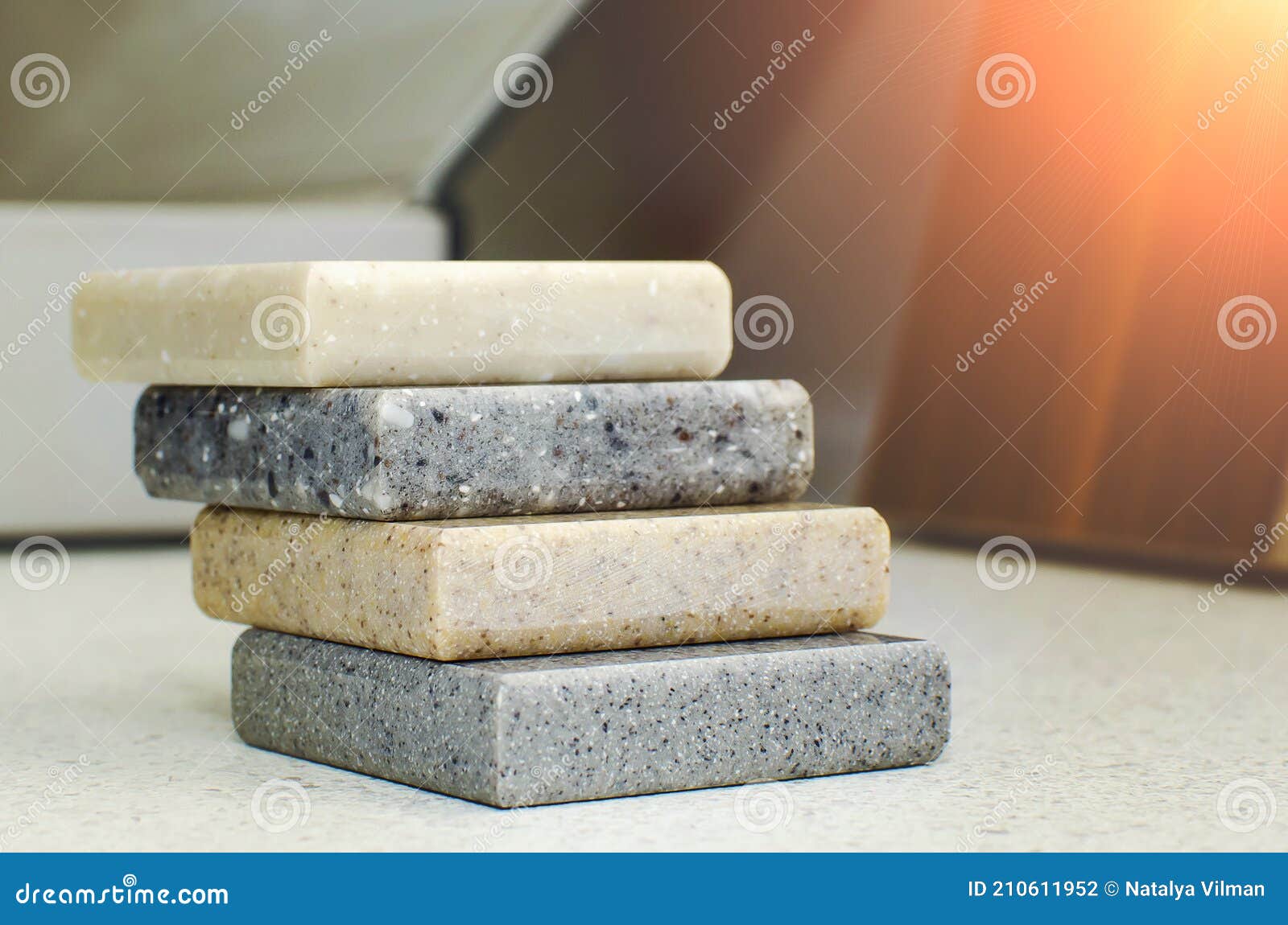Samples of Artificial Stone for Display in a Store, in a Furniture ...