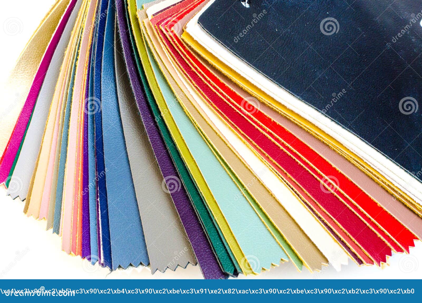 Samples of Artificial Suede in Female Hands. Cuts, Pieces of Multi ...