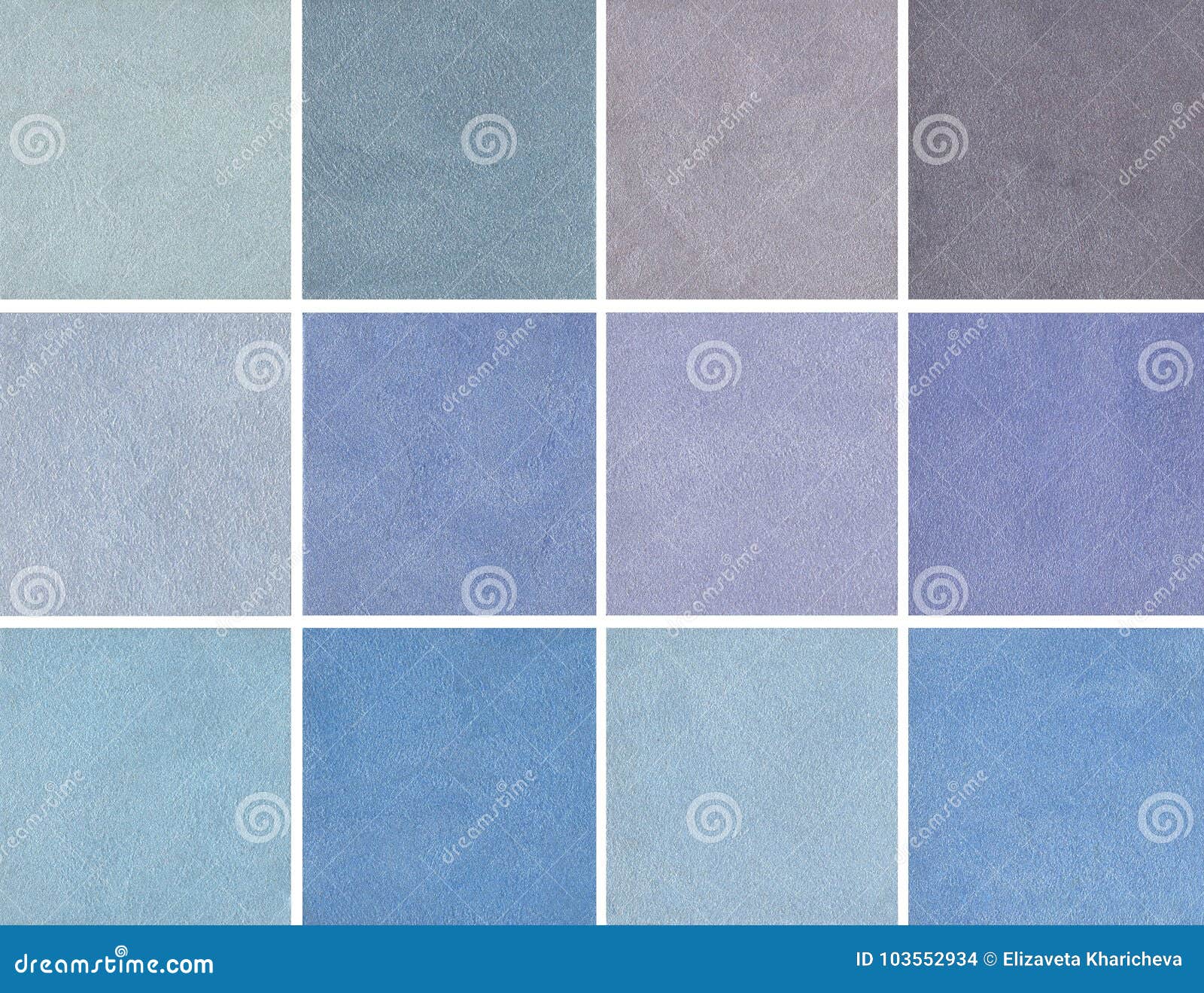 Samples of Blue Color - Decorative Plaster, Coating - Silk Stock Photo ...