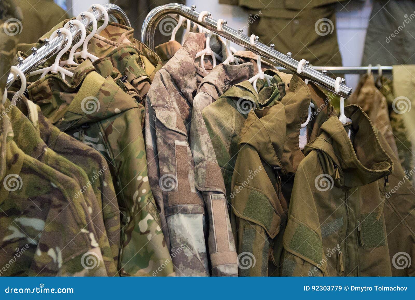 Samples Camouflage Military Clothes Stock Image - Image of mall ...