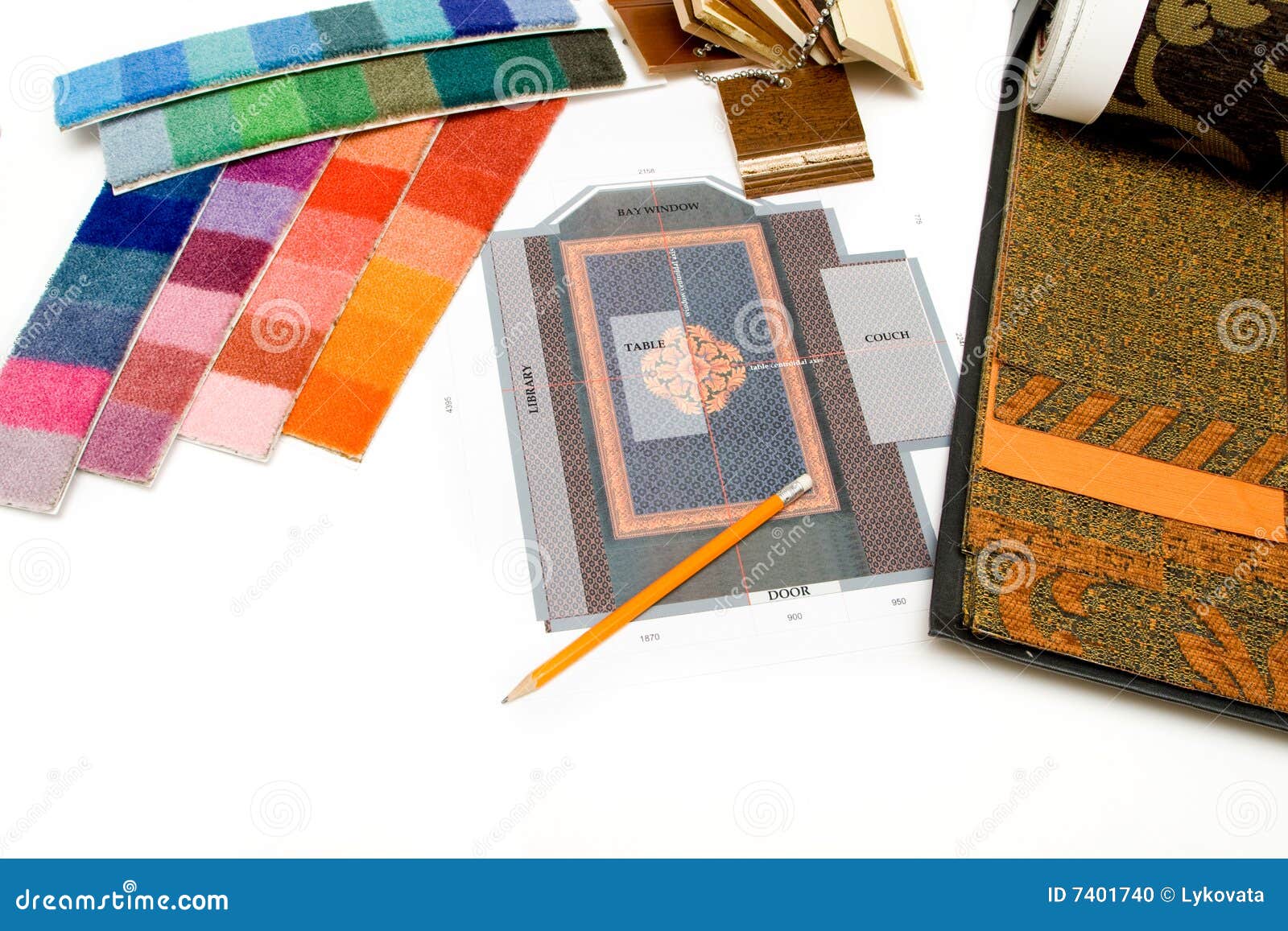 Samples of Color in Design Studio Stock Photo - Image of paper ...