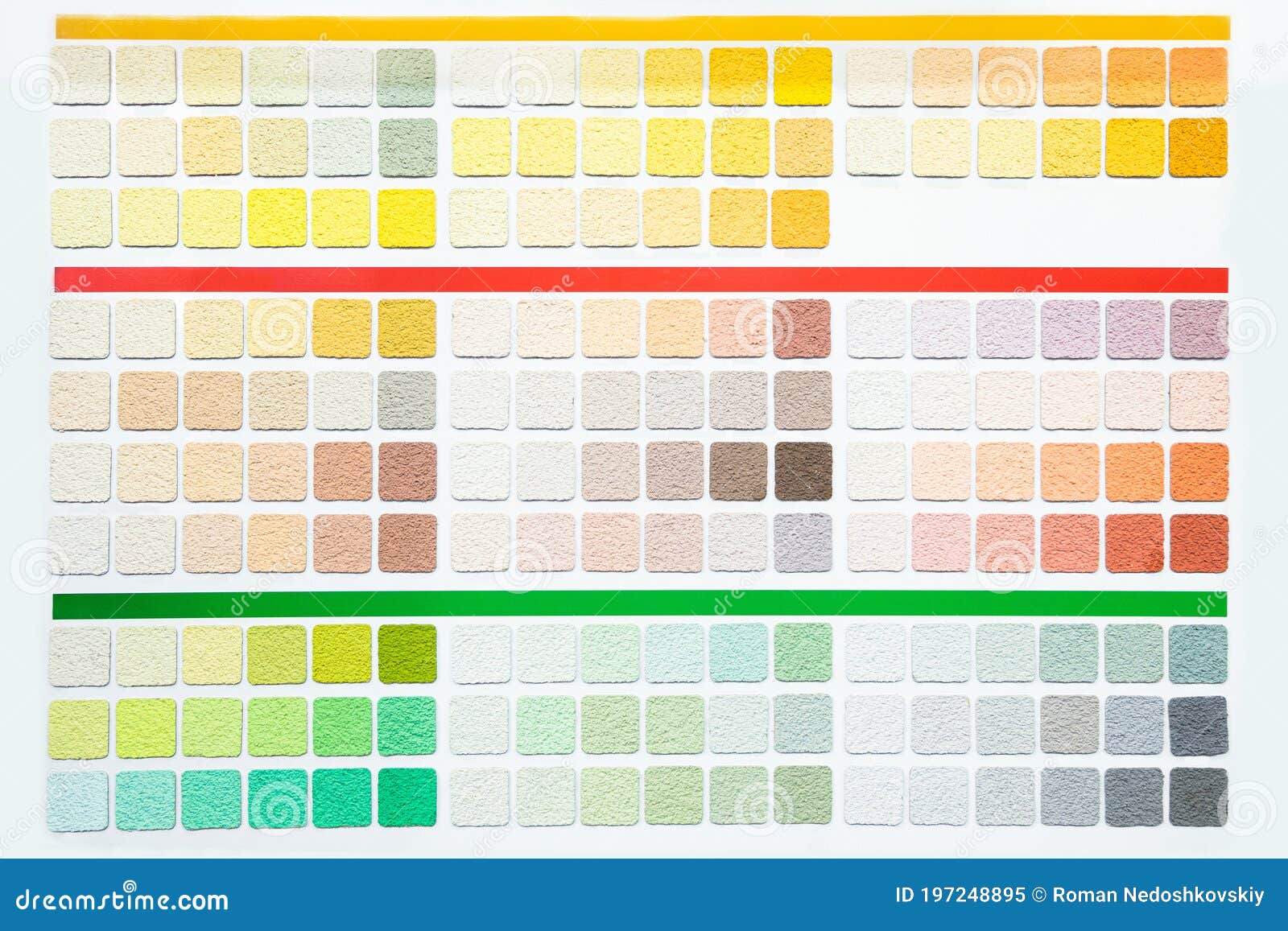 Samples of Colored Decorative Plaster on the Stand Stock Image - Image ...