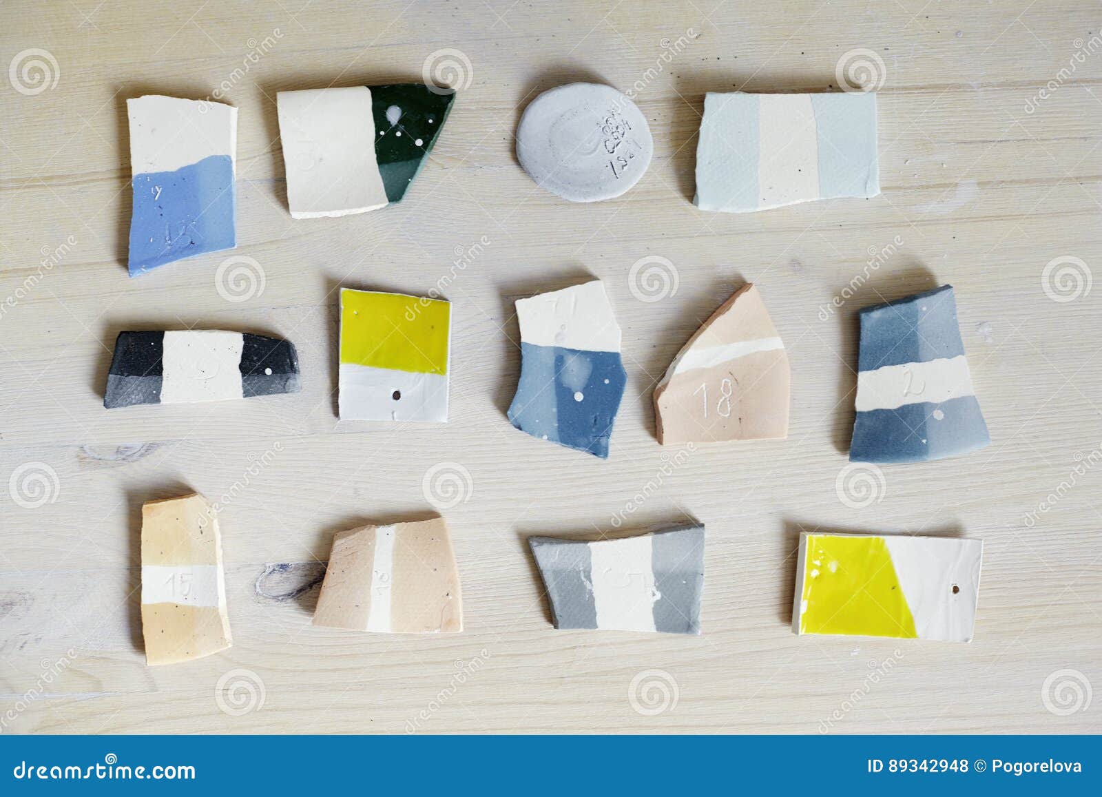 Samples of Colored Enamel for Color Ceramics, Ceramic Working Process ...