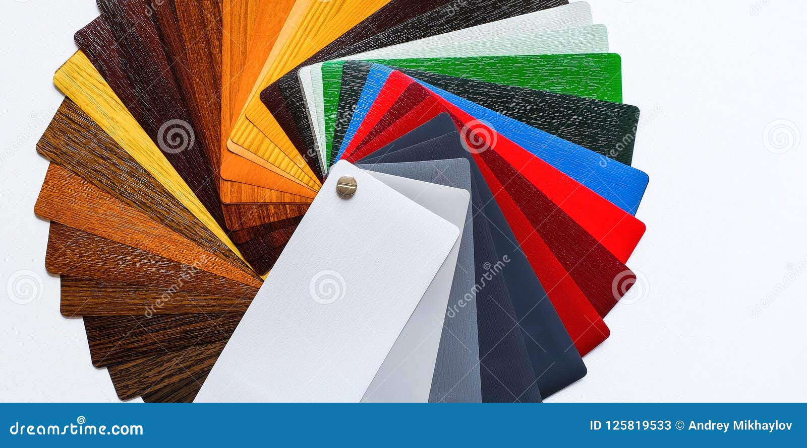 Samples of the Colored Lamination. the Color Palette on the Table Stock ...