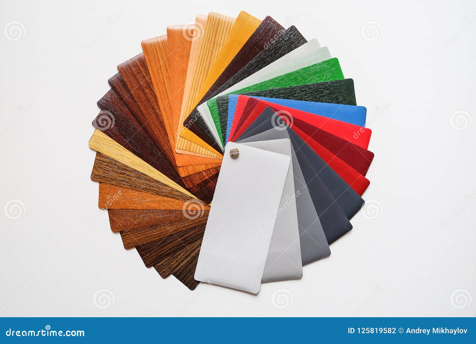 Samples of the Colored Lamination. the Color Palette on the Table Stock ...