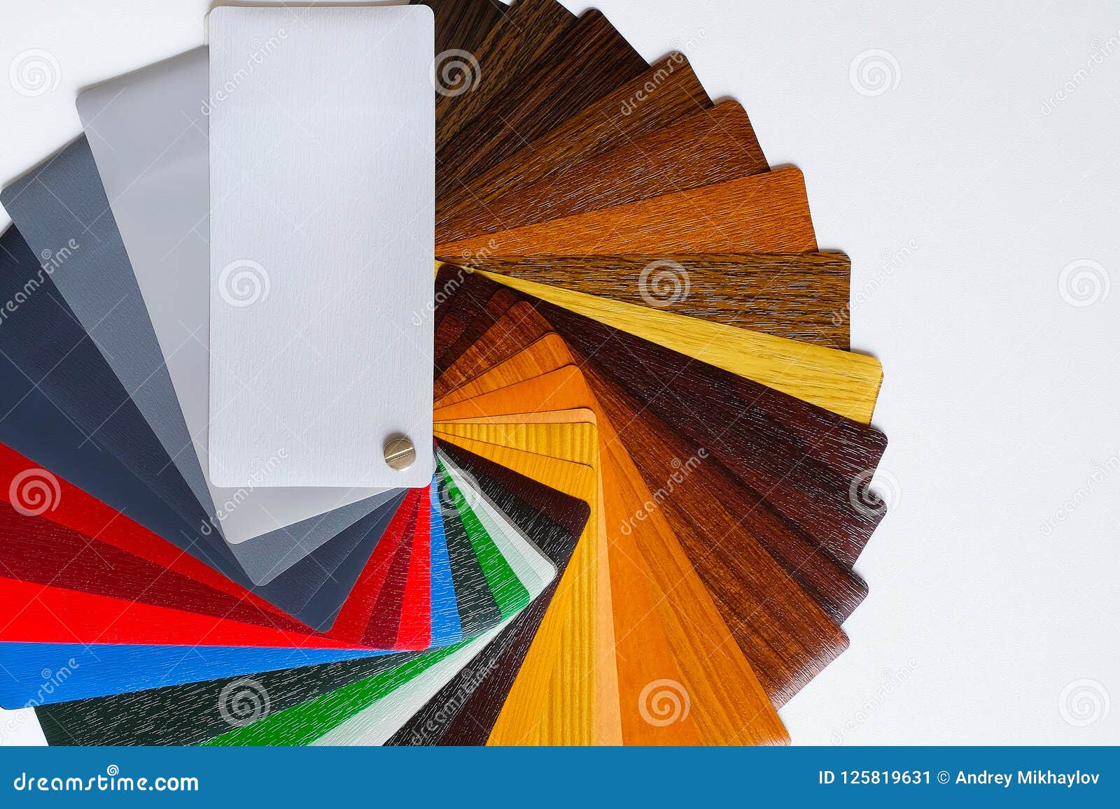 Samples of the Colored Lamination. the Color Palette on the Table Stock ...