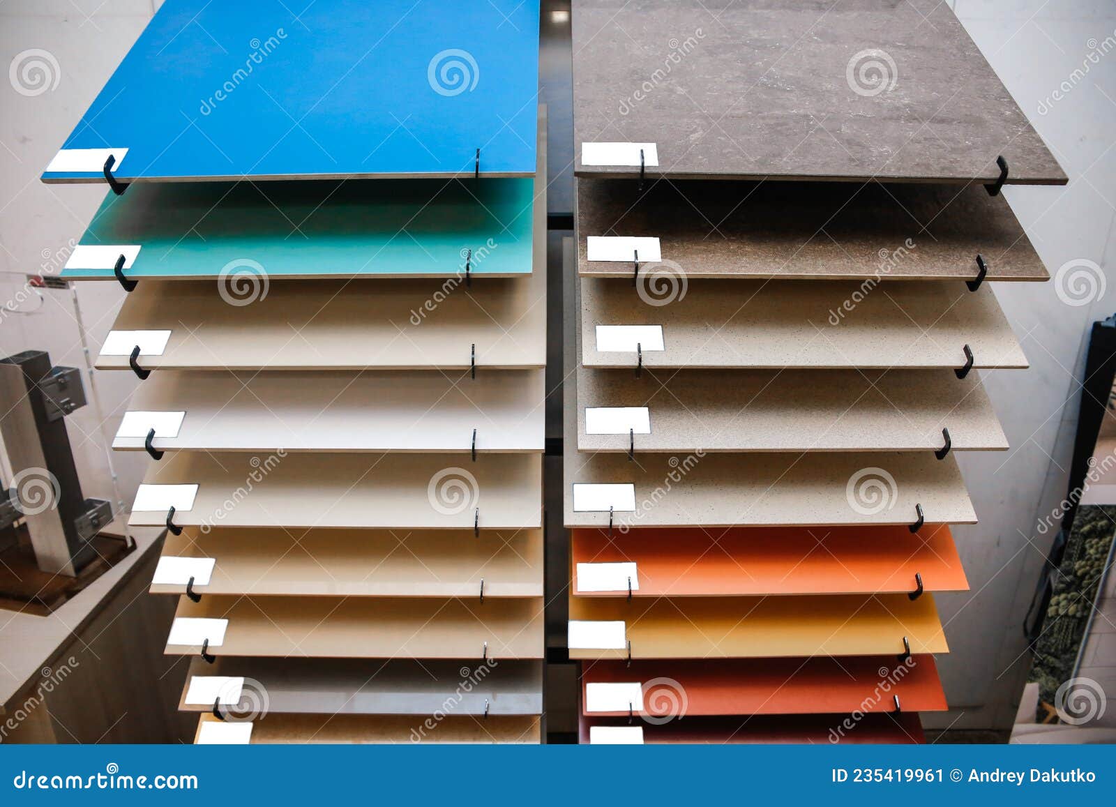 Samples of Colored Tiles Flat Polished Porcelain Stoneware for Home ...