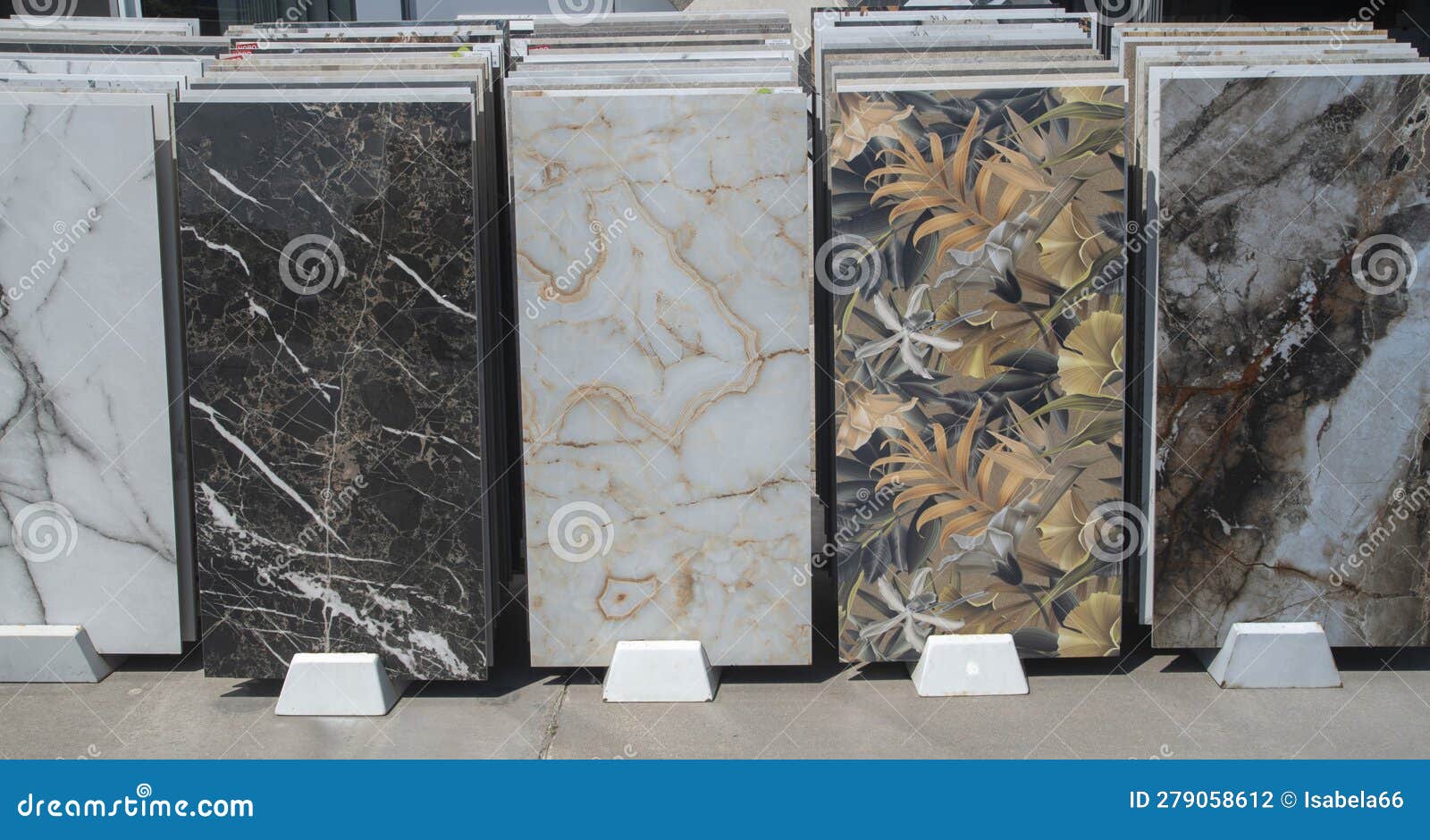 Samples of Colorful Granite Large Format Tiles in Store Stock Photo ...
