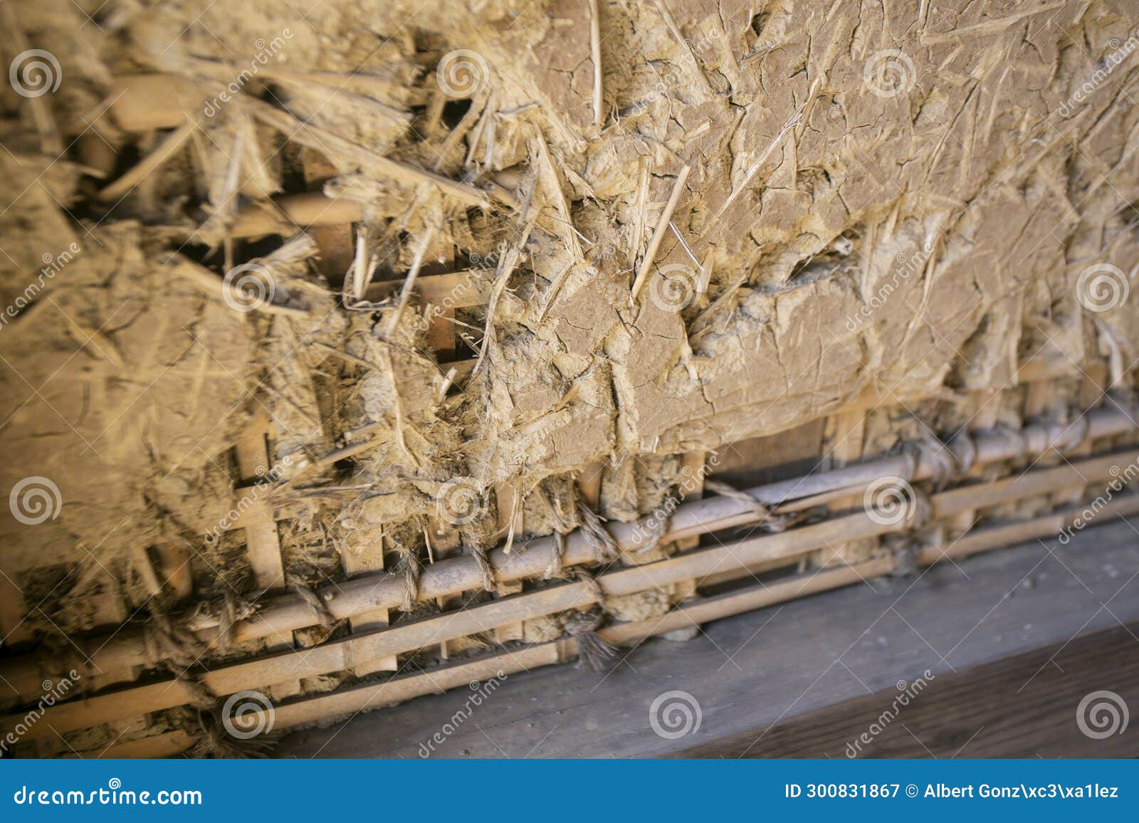 Samples of the Construction of a Wall of an Ancient Samurai House from ...