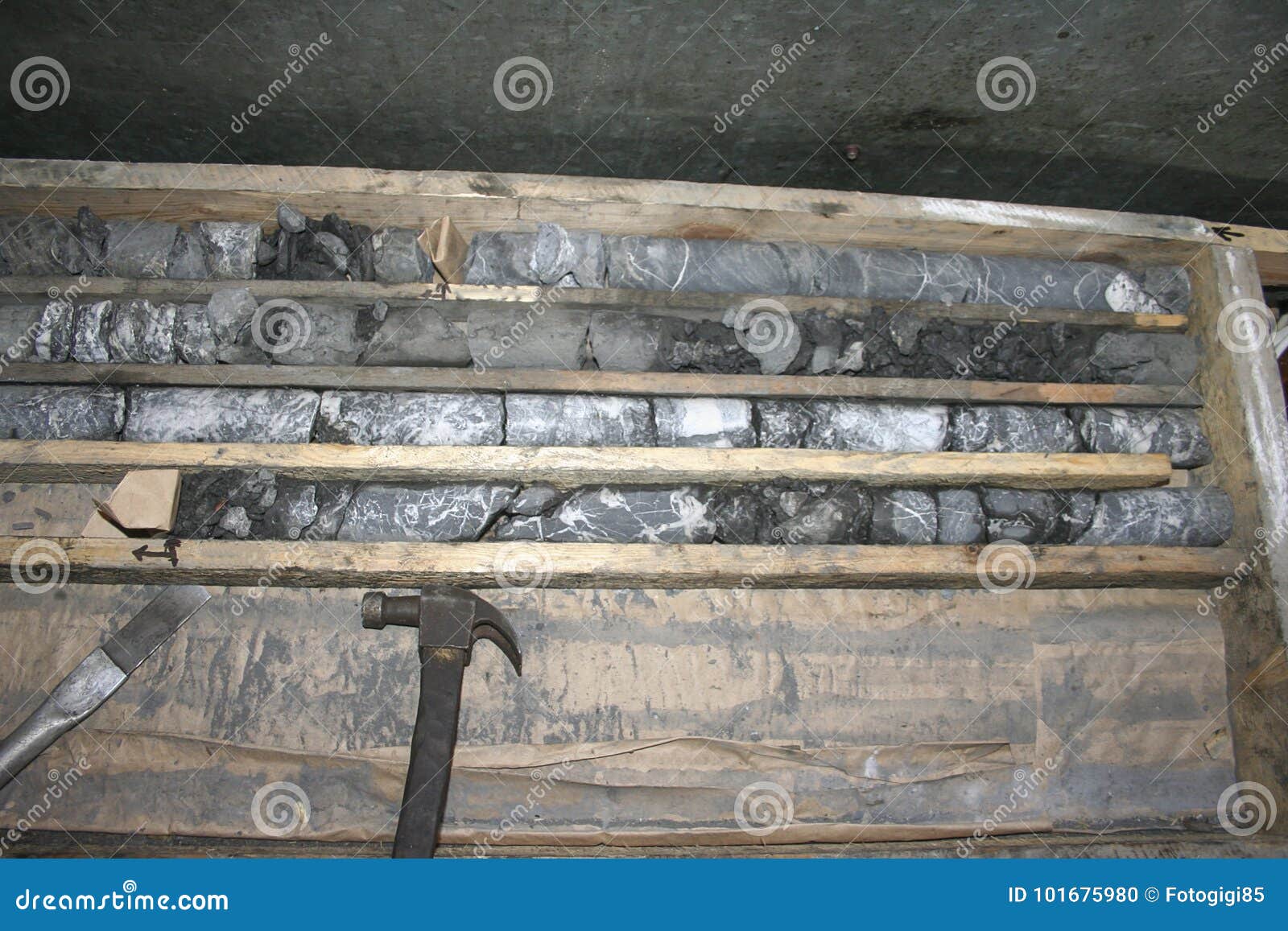 Samples in the core box stock photo. Image of machinery - 101675980