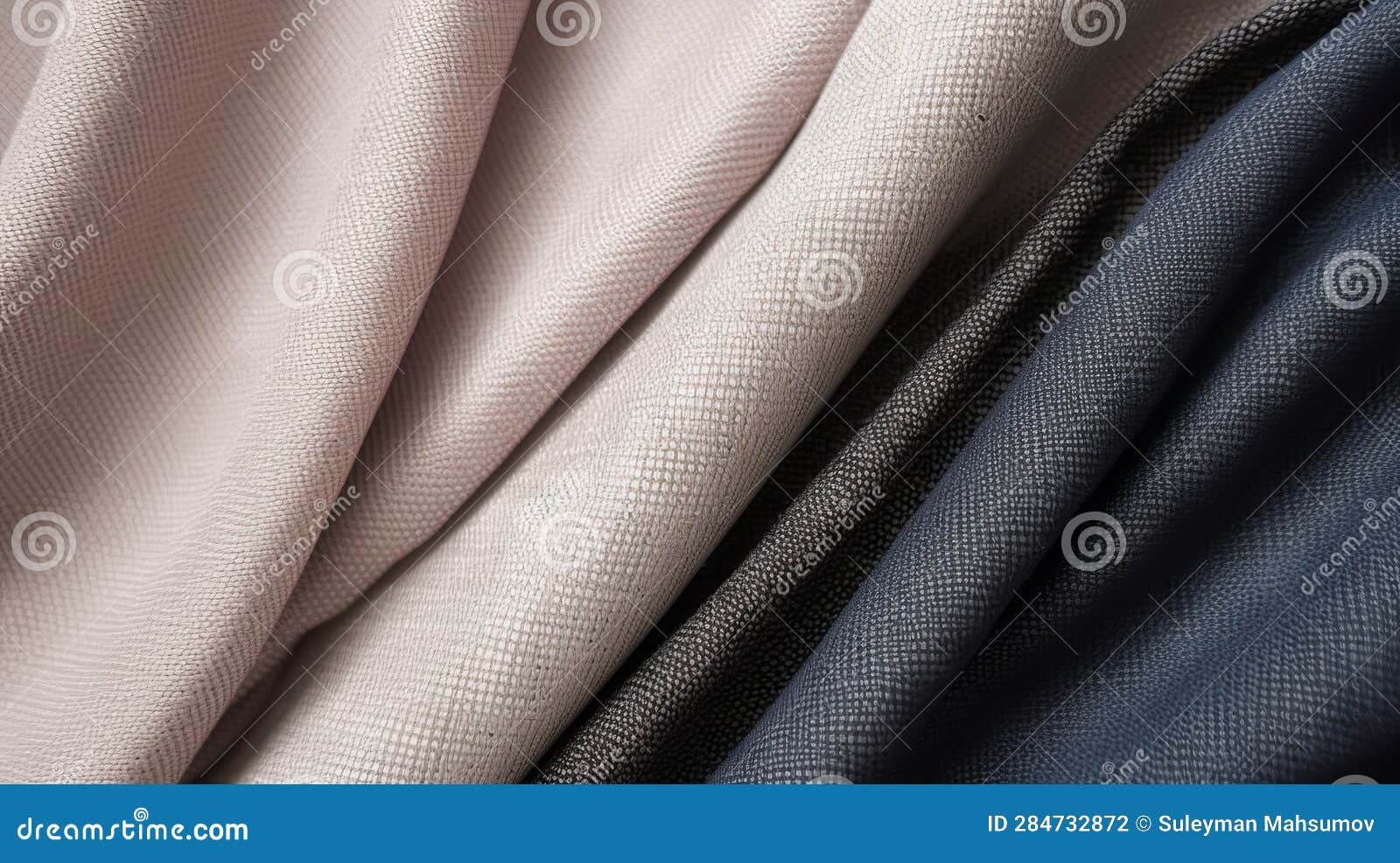 Samples of Cotton Fabric. Closed Up View Stock Illustration ...