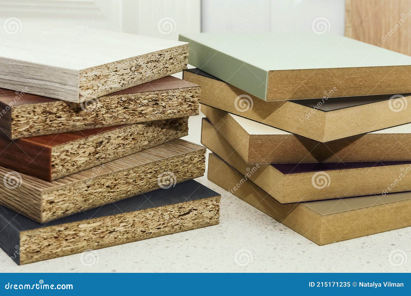 Samples CPD without PVC Edge. Comparison of Chipboard and Mdf Stock ...