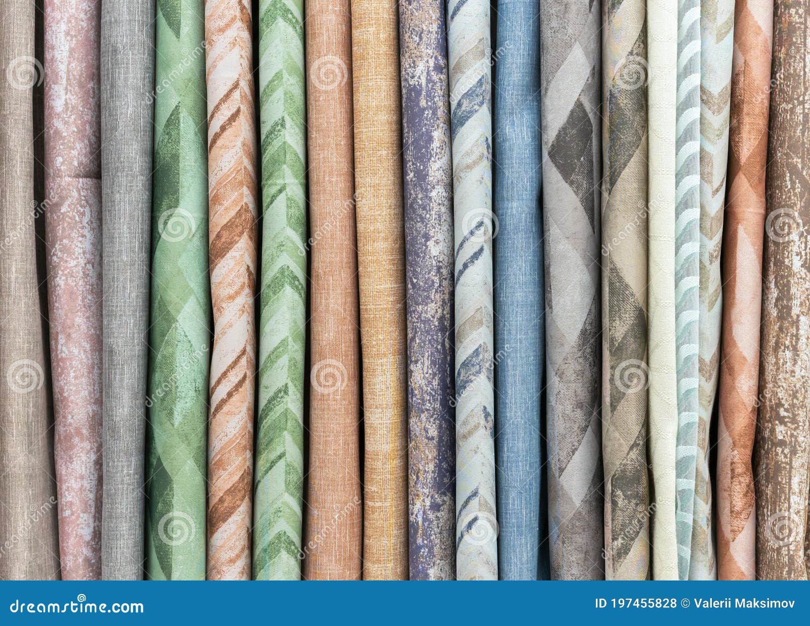 Samples of Curtain Fabrics. Background and Texture of Curtains Stock ...