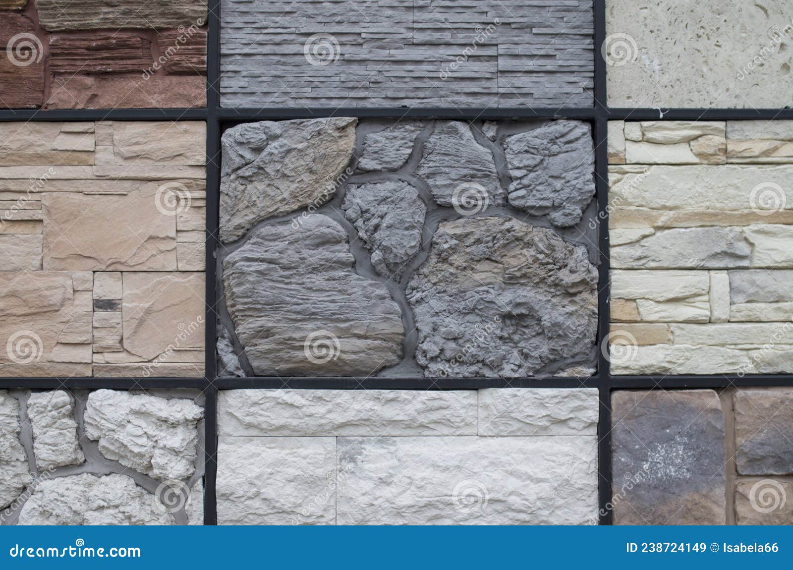 Samples of Decorative Wall Cladding Slate Imitating Rocks and Bricks ...