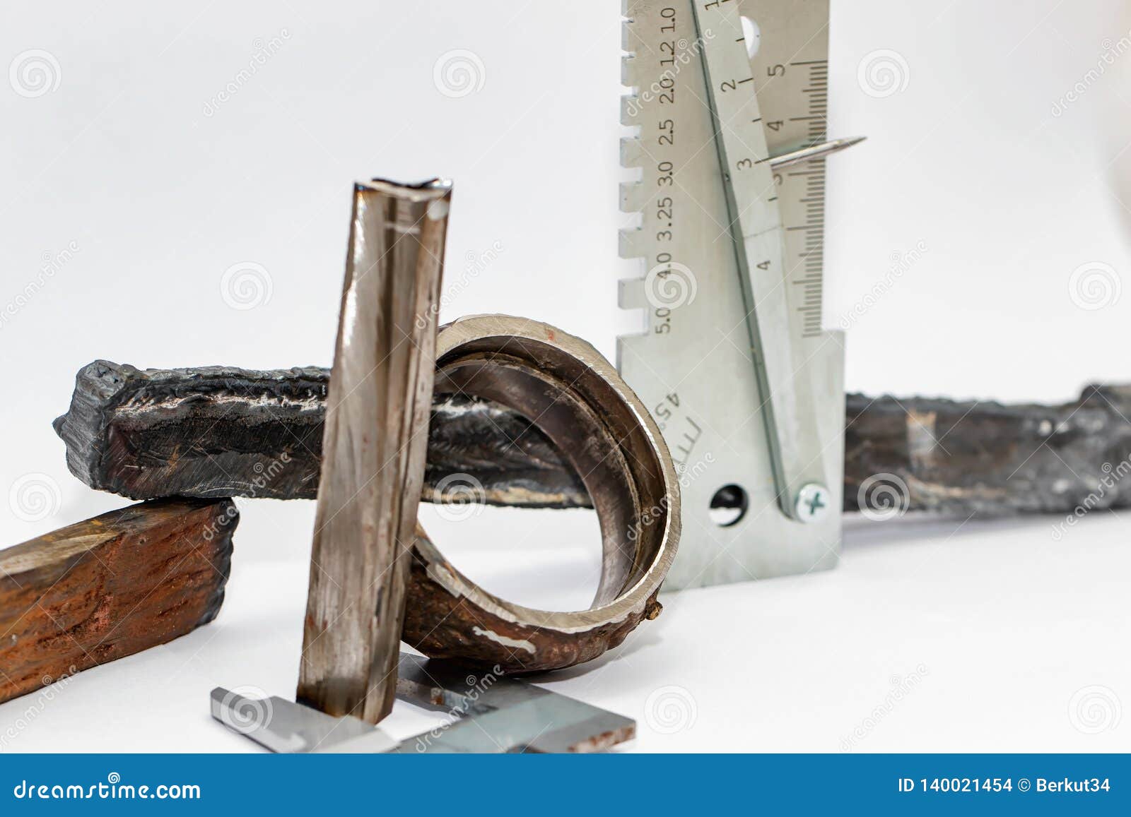 Samples of Defective Welds with Different Types of Defects Stock Photo ...