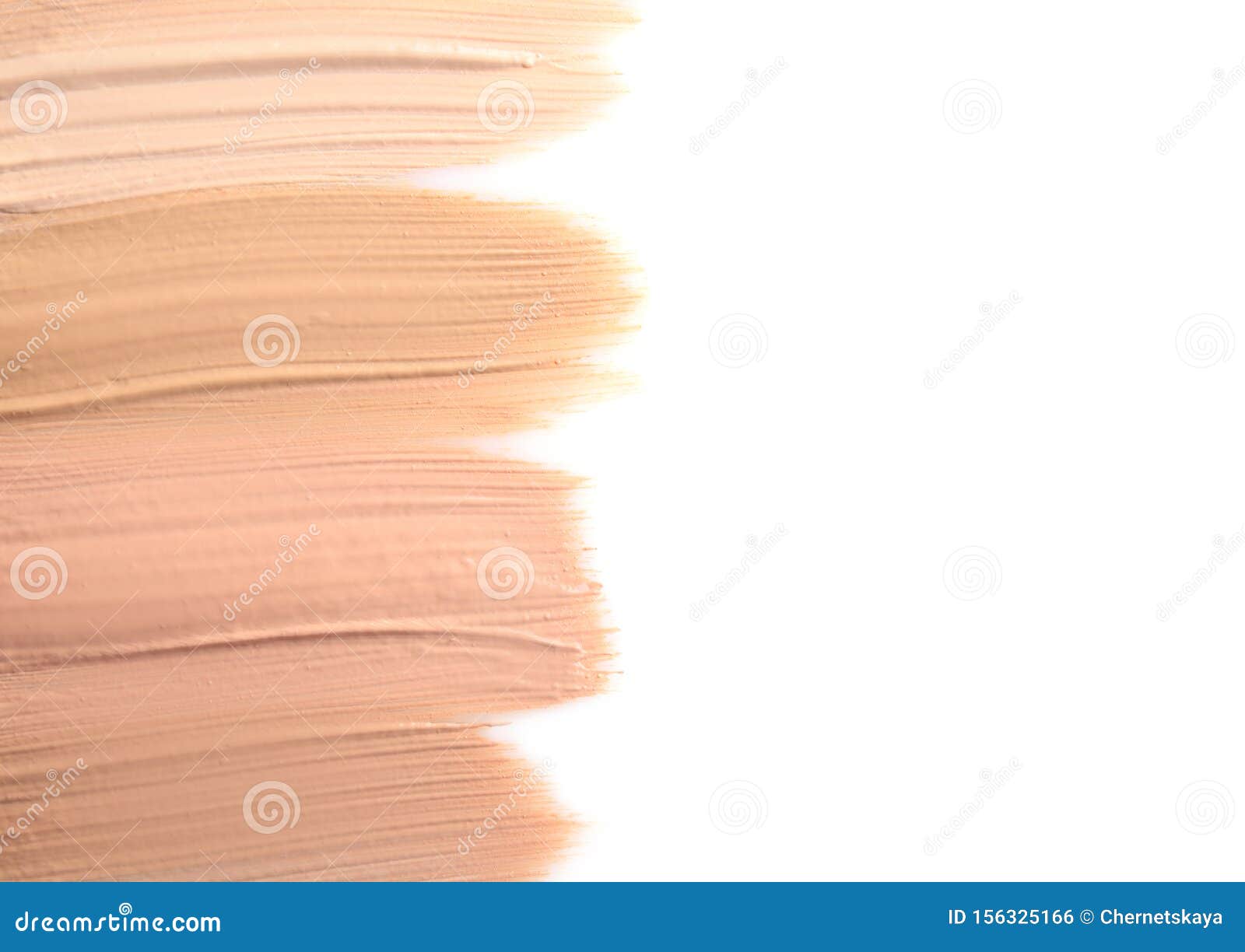 Samples of Different Foundation on White Background, Top View Stock ...