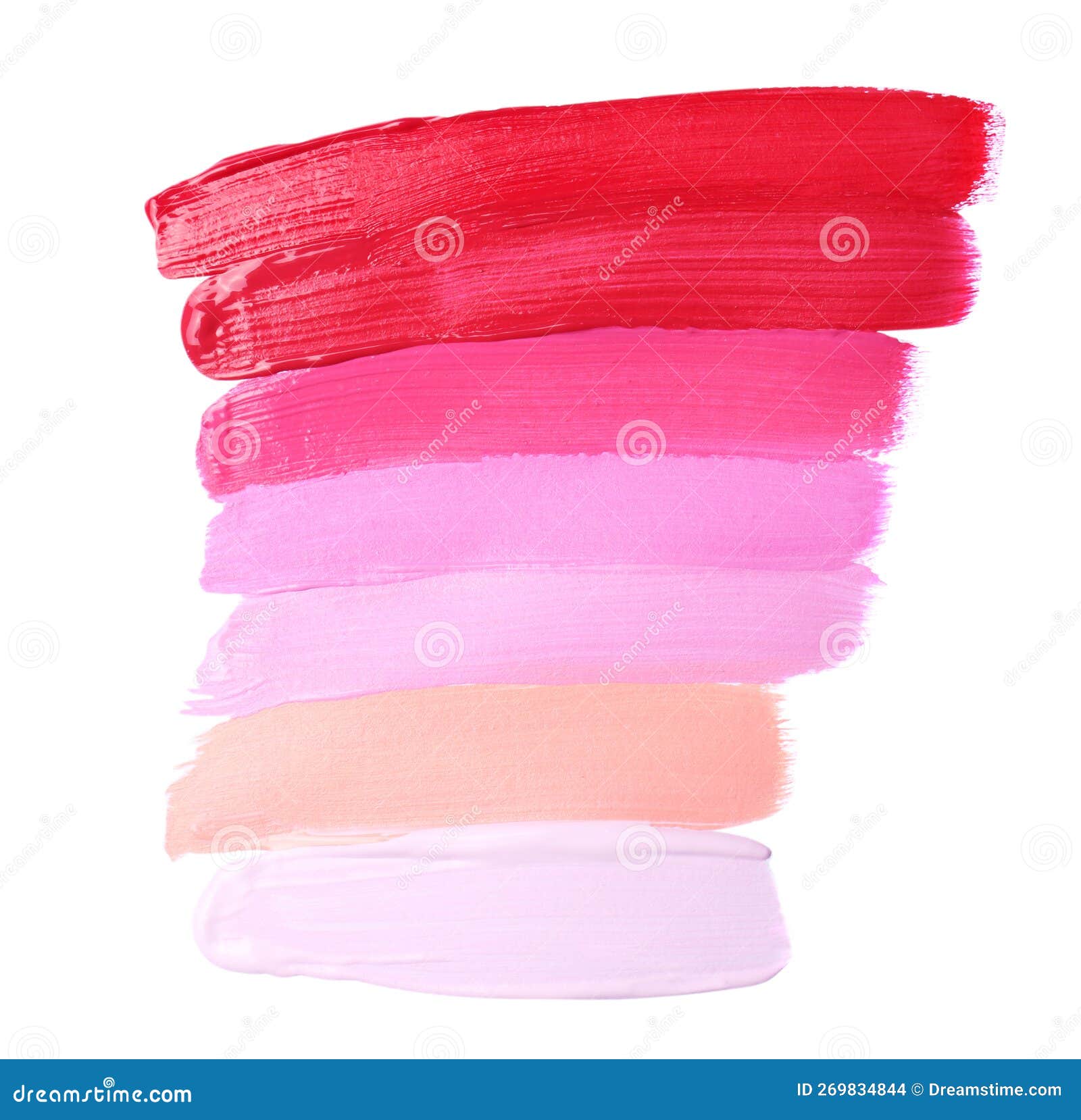 Samples of Different Paints on White Background, Top View Stock Photo ...